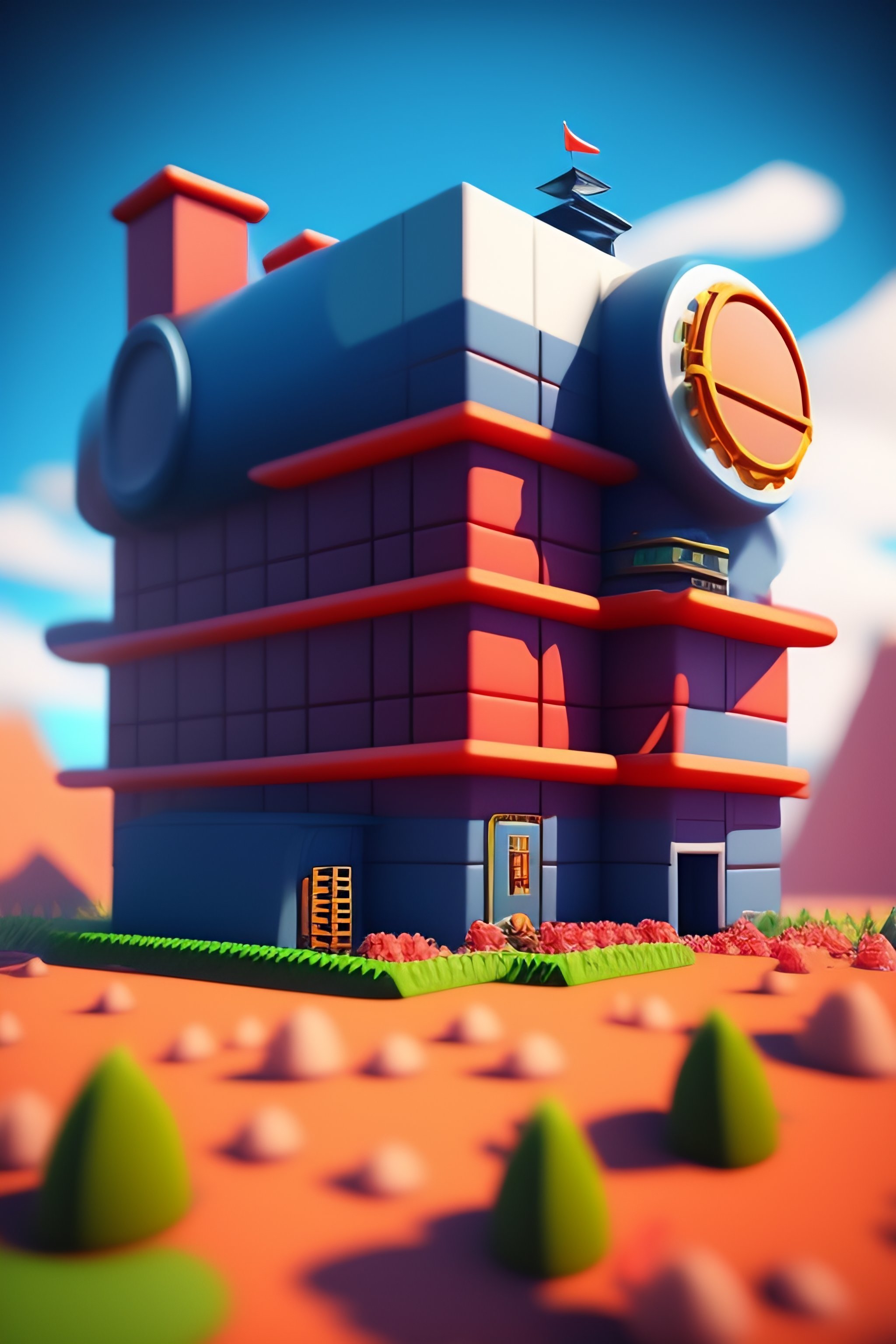 Lexica - 3d stylized game building factory
