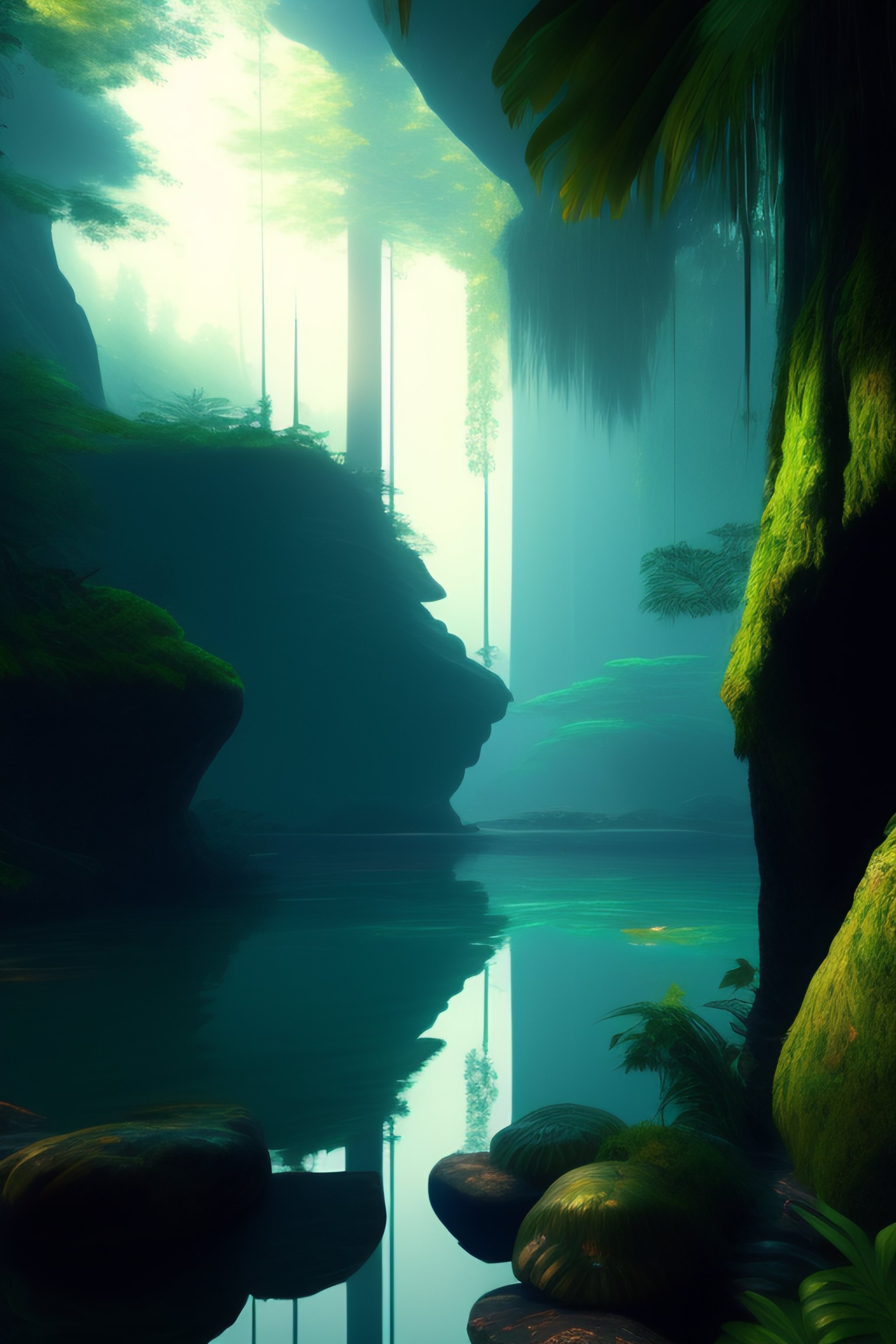 Lexica - A realistic background detailed of dagobah , colorful - patterns, professional studio ...