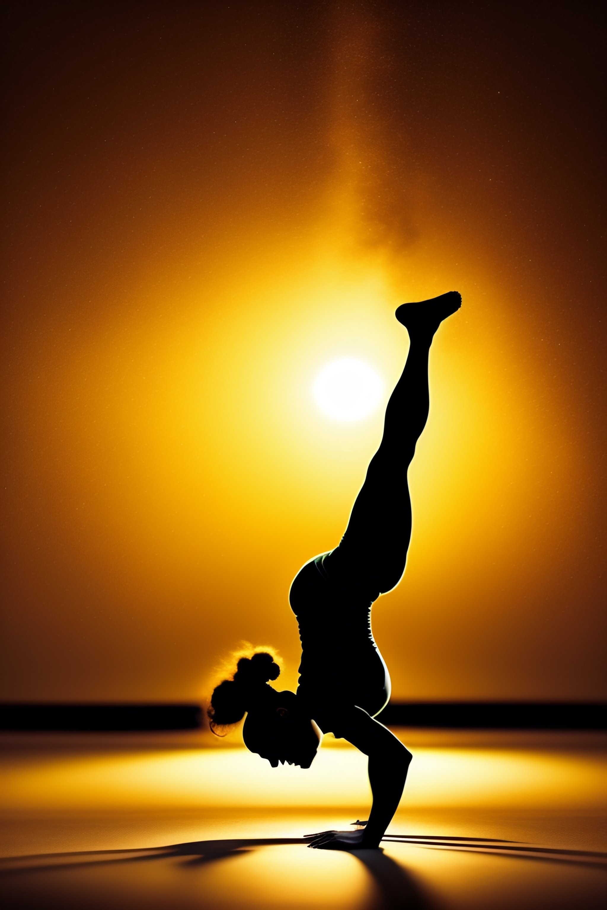 Handstand Silhouette Girl
