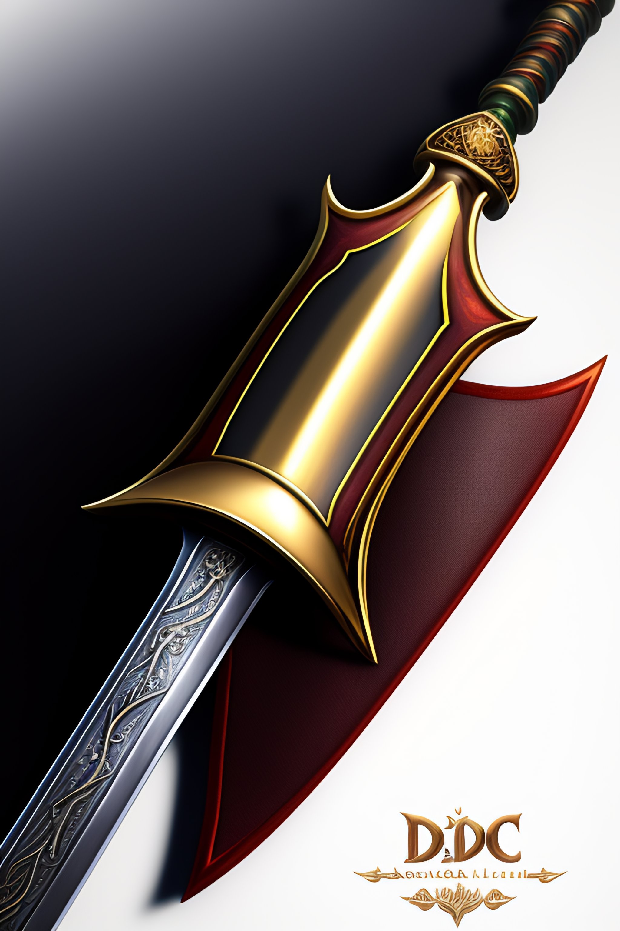 Lexica - Closeup on a common short sword on white background, dnd ...