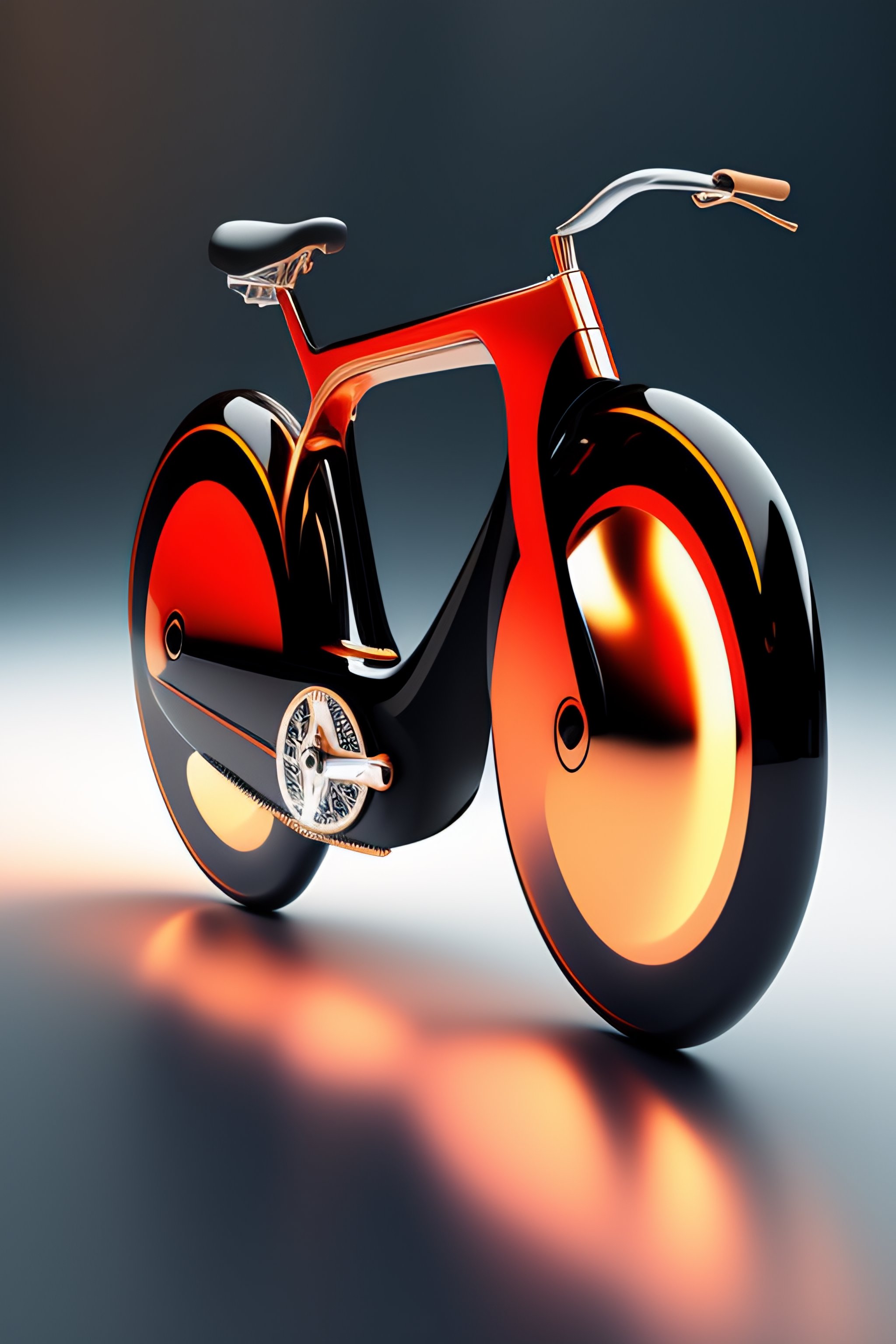 Lexica - Futuristic bicycle, hi res, realistic