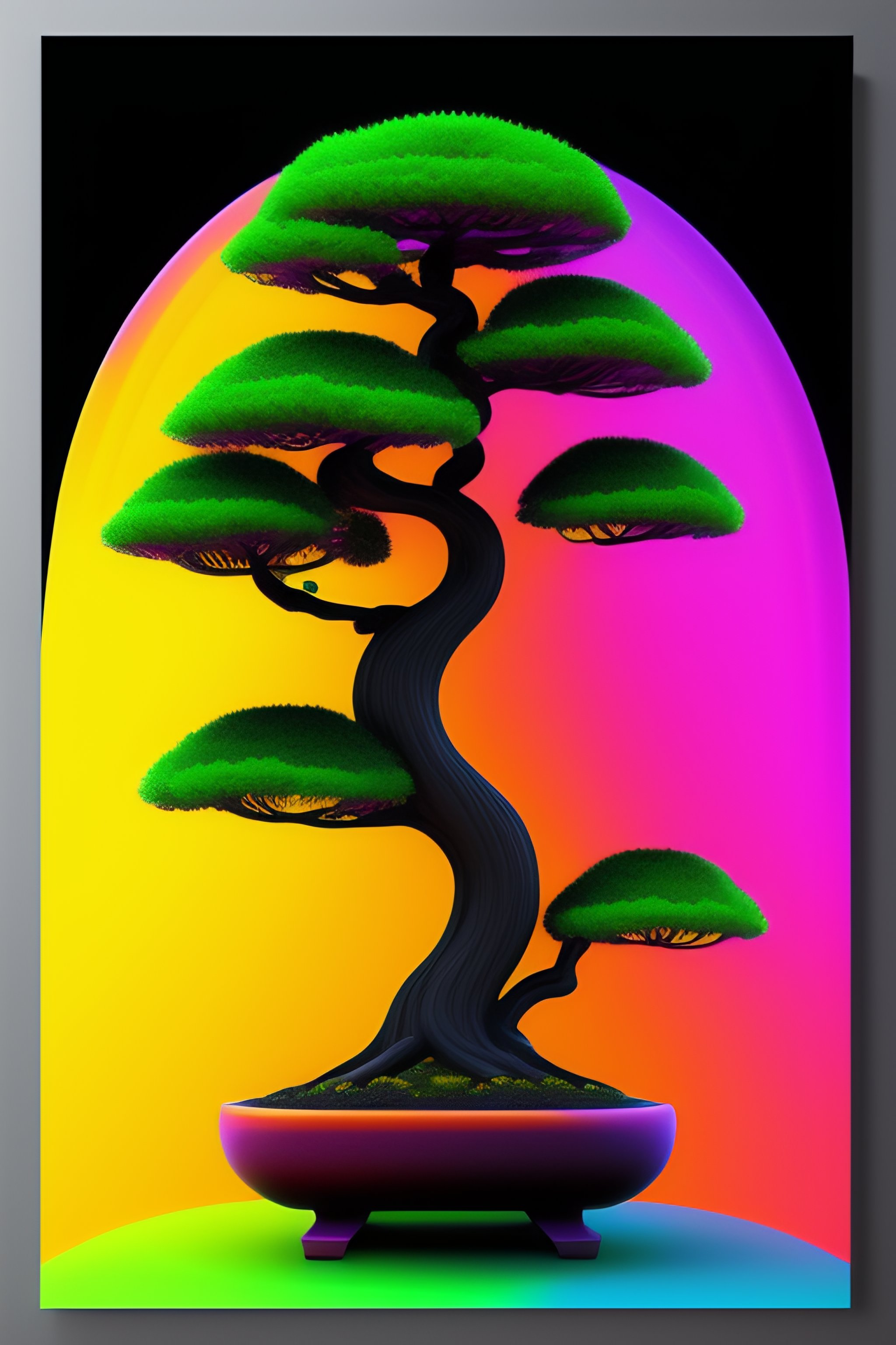 Lexica - Futuristic science fiction bonsai tree, colorful, detailed ...