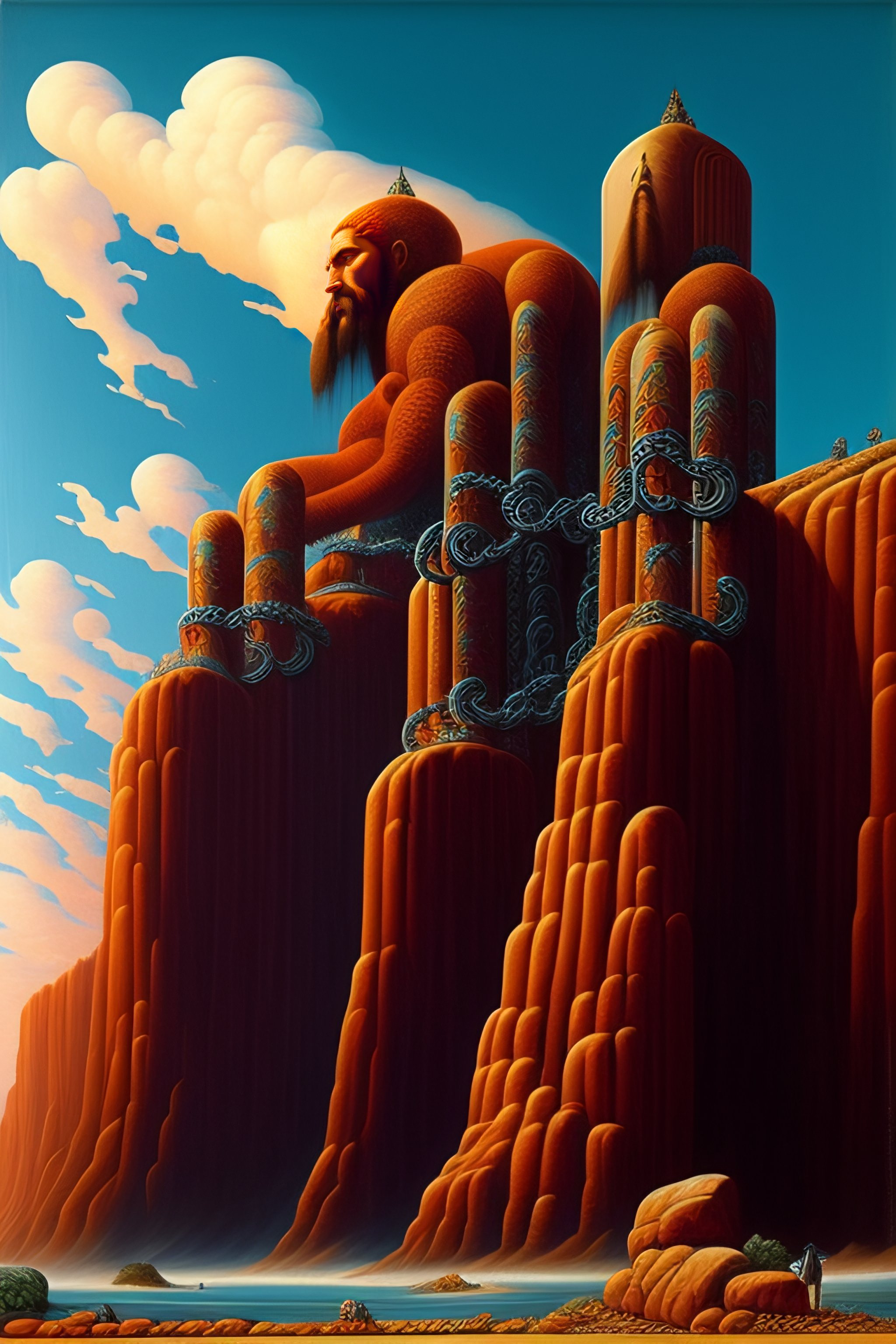 Lexica - Chained giants, art by johfra bosschart
