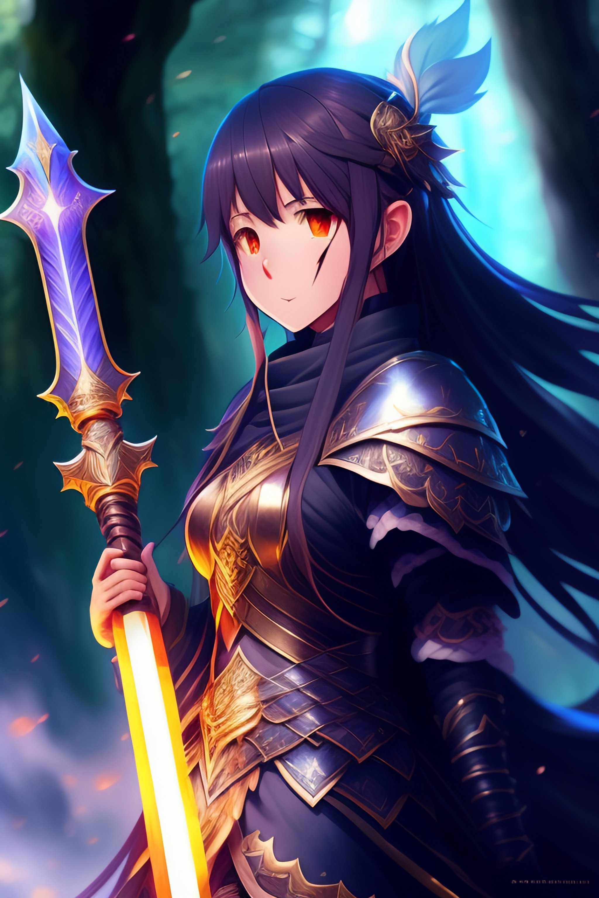 Anime Girl Warrior Sword