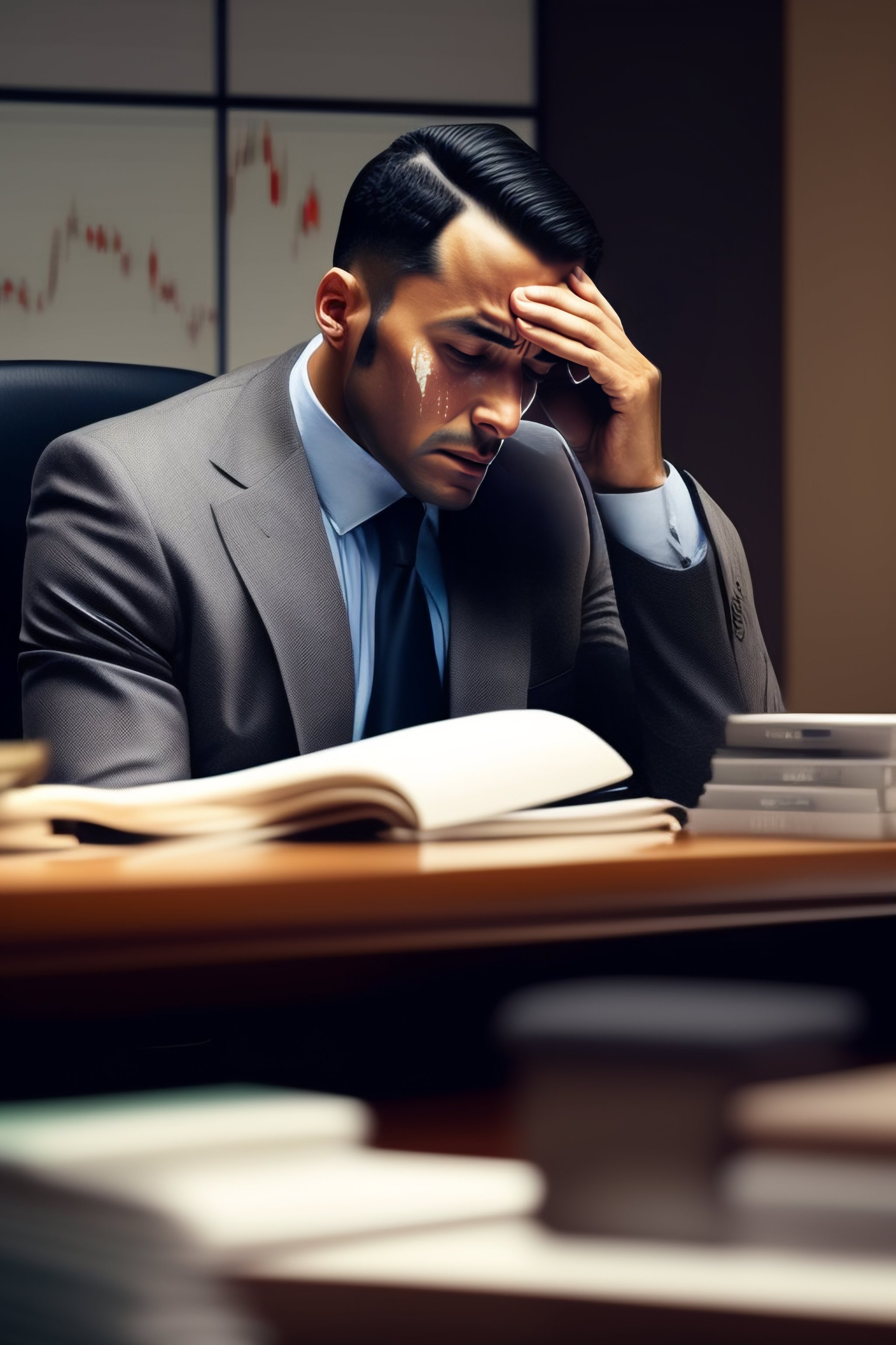 Lexica - Crying and sad Stock trader loosing money,Markets crashing ...