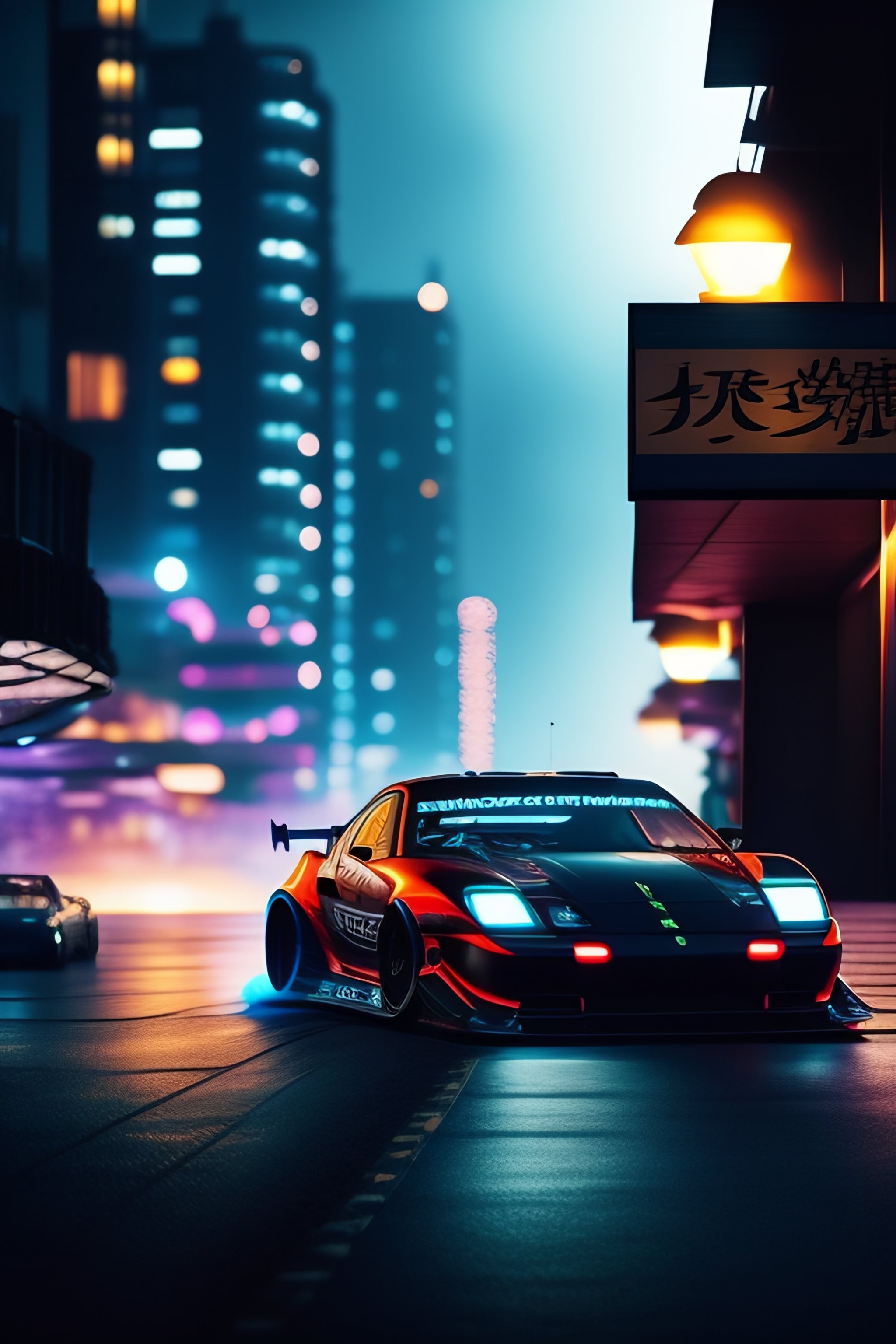 Lexica - Drift , street racing , Japan street, night city , concept art ...
