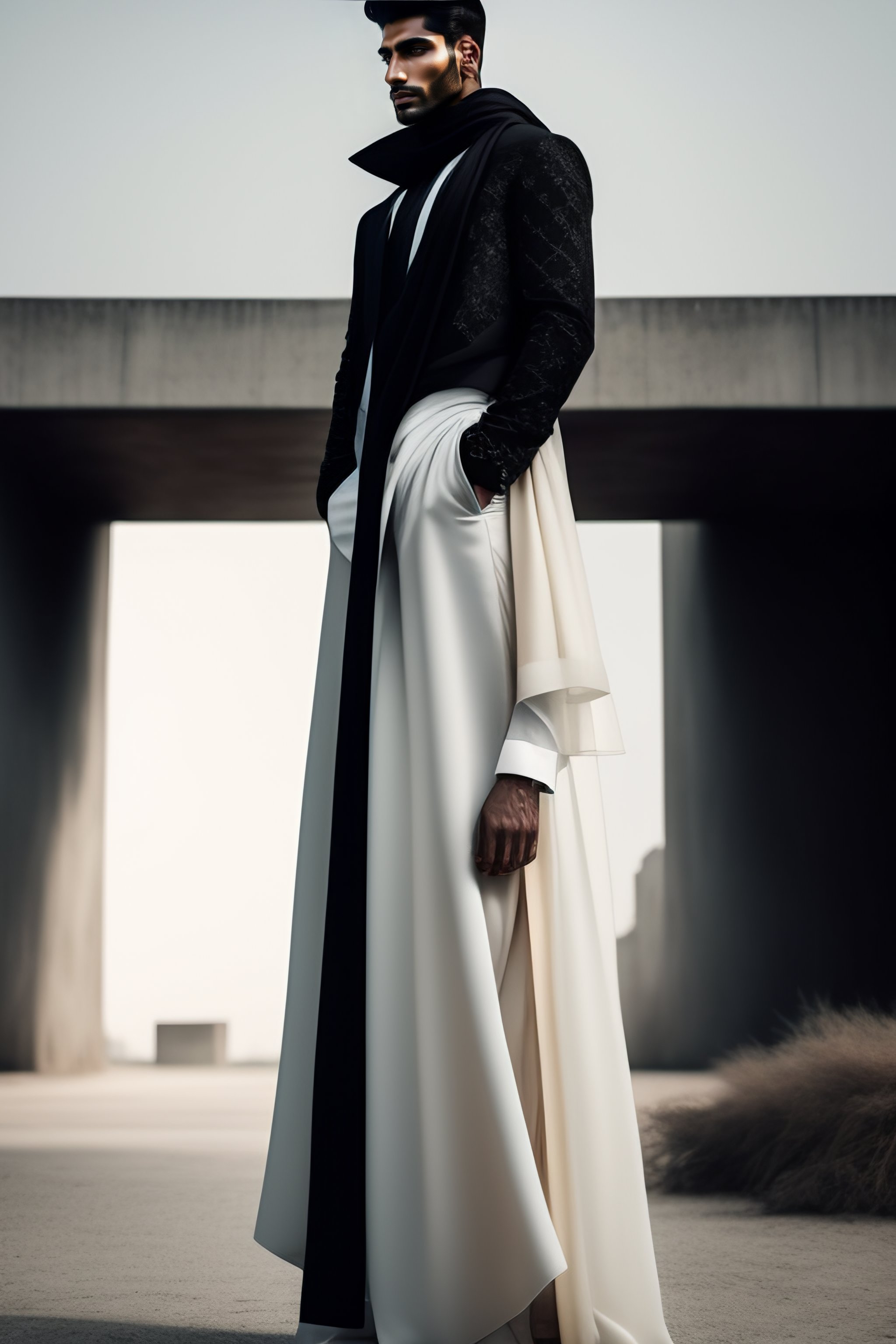 Lexica - Portrait of haute couture beautiful pakistani male fashion ...