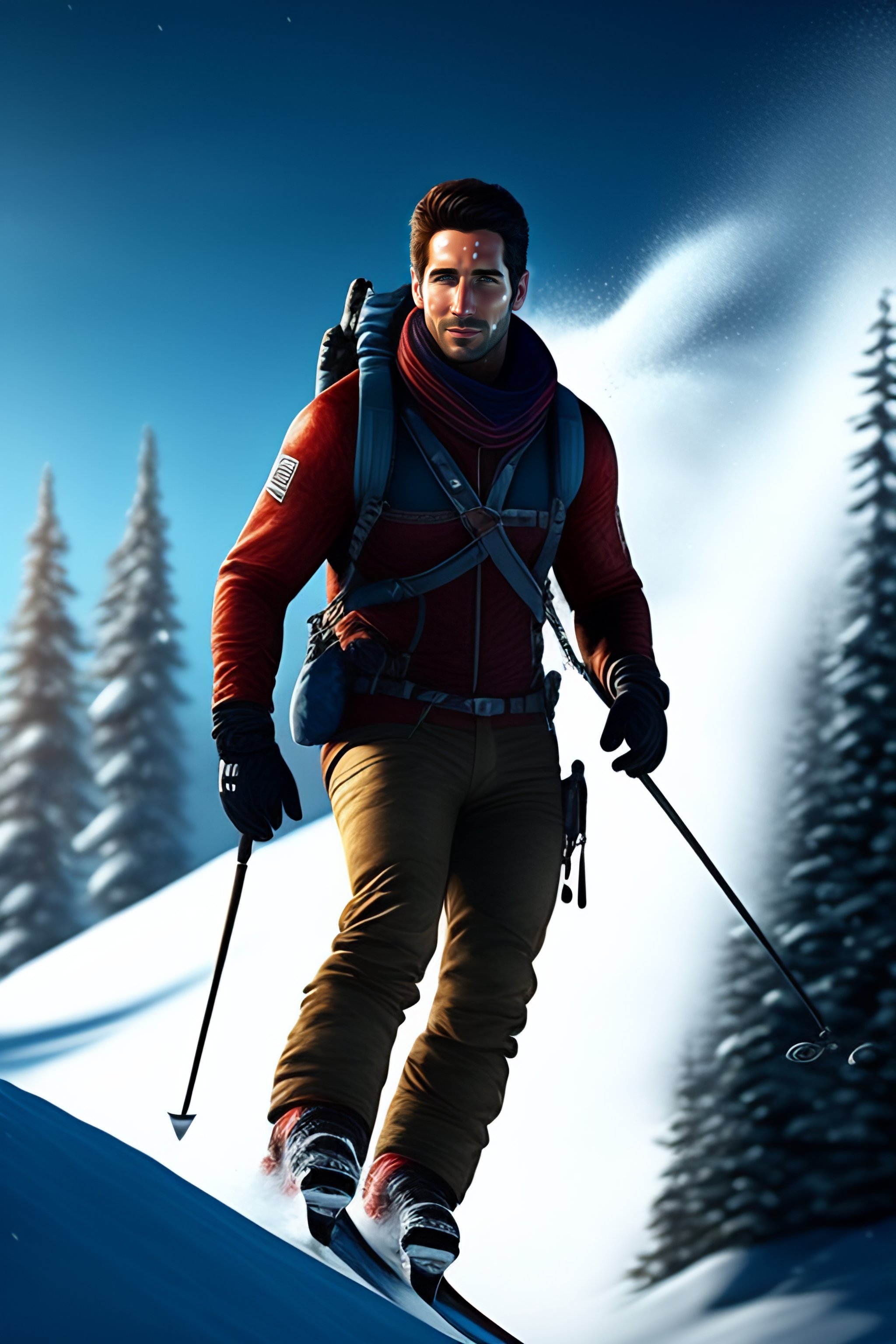 Lexica - Nathan Drake skiing
