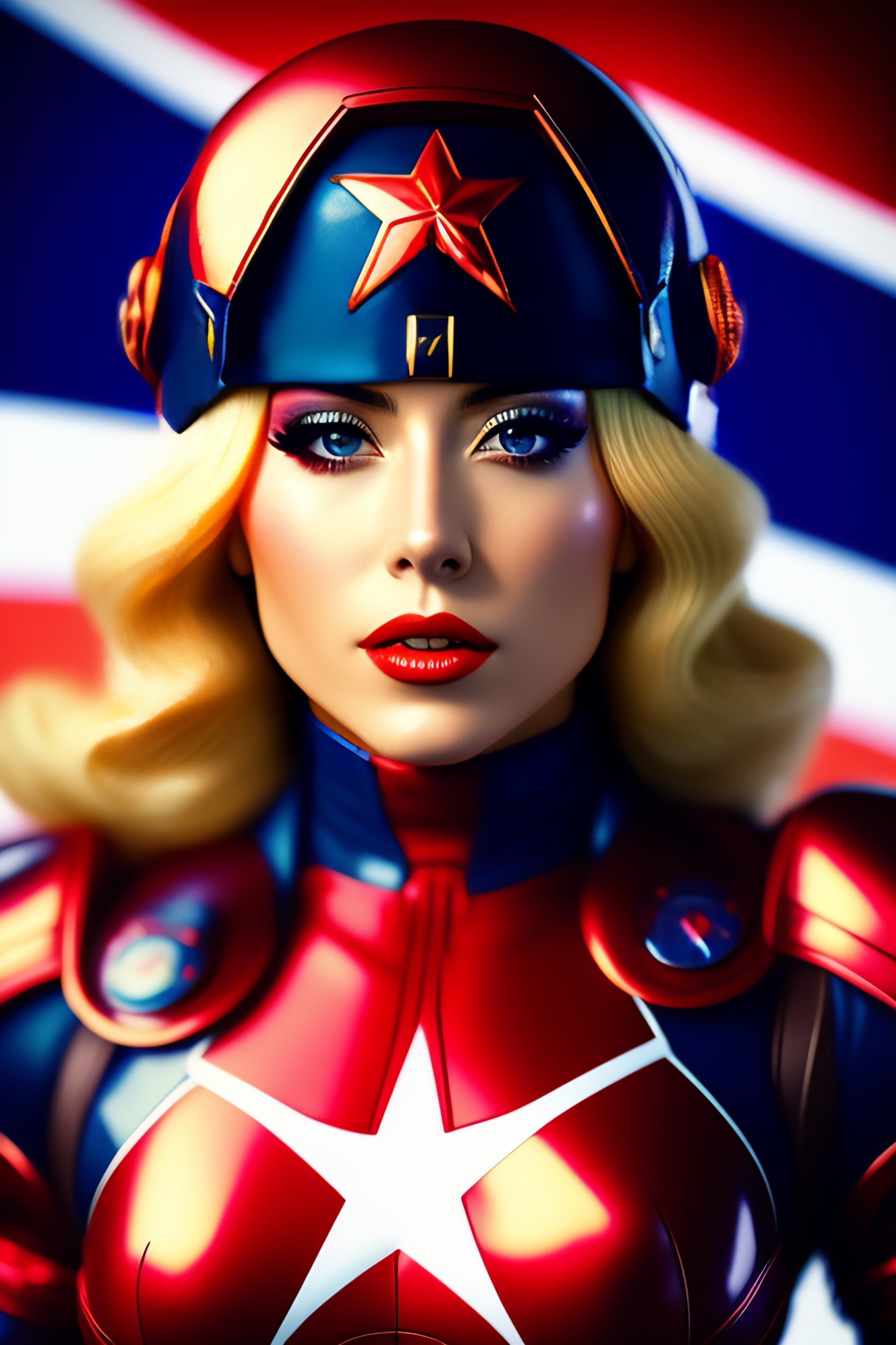 Lexica - Vintage 90's anime style, lady gaga as captain america blender ...