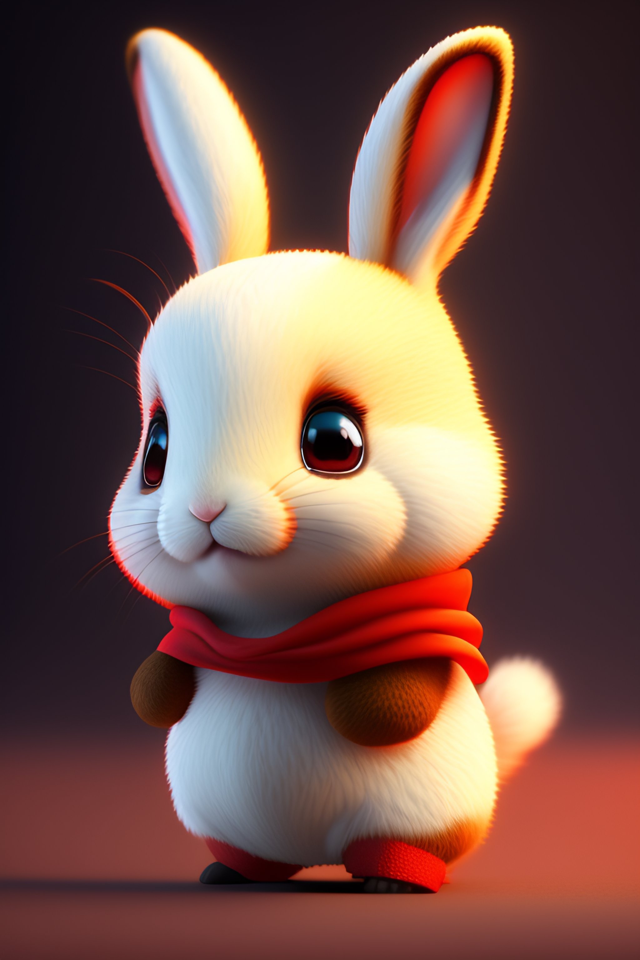 Lexica - Side view of cute adorable little bunny and happy smiling ...