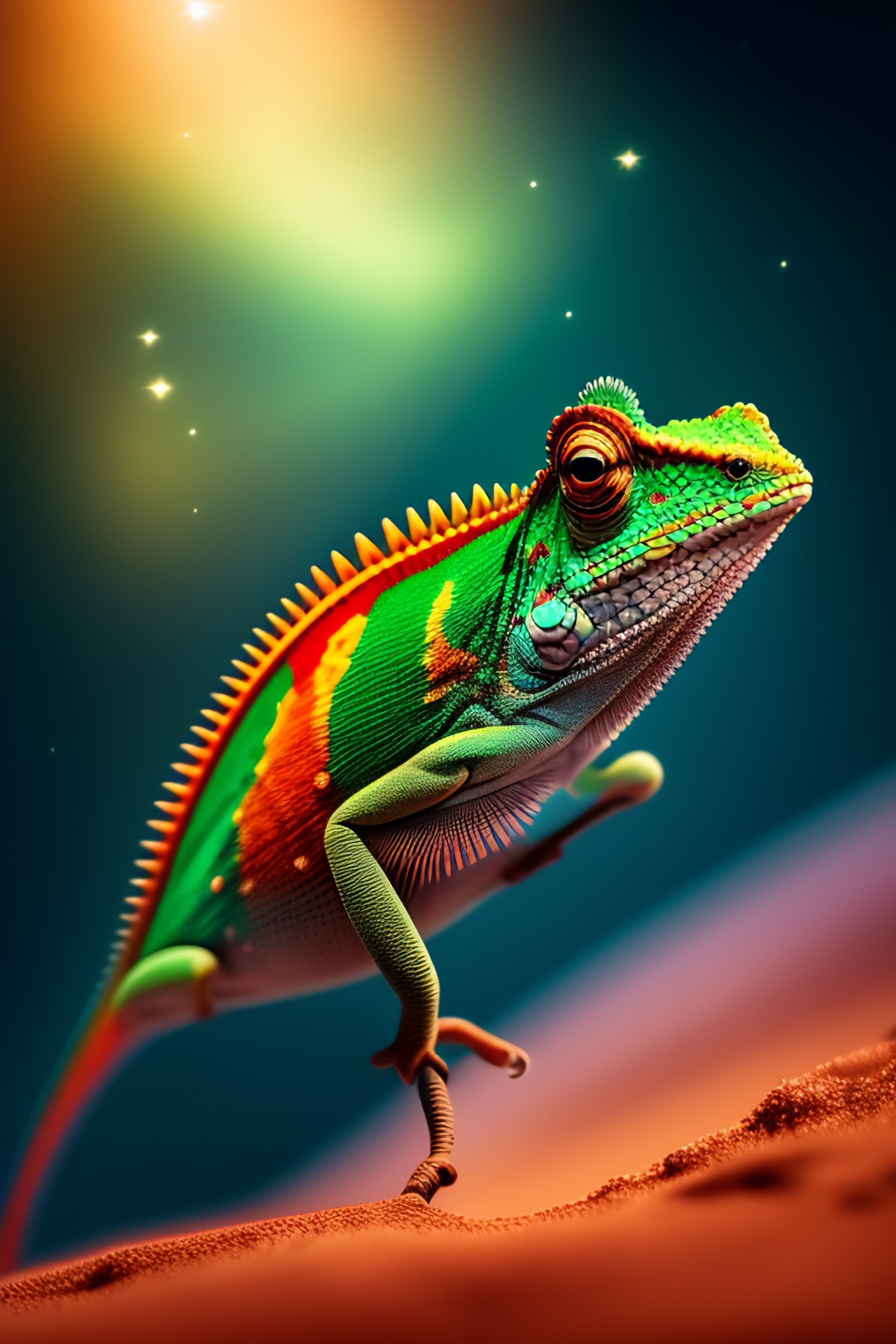 Lexica - A chameleon in a rocket