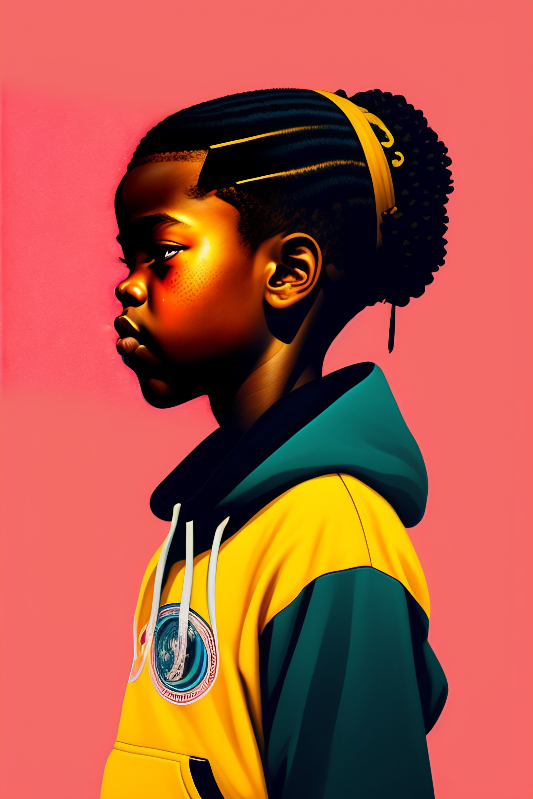 Lexica - Hip Hop profile picture illustration of young black african ...