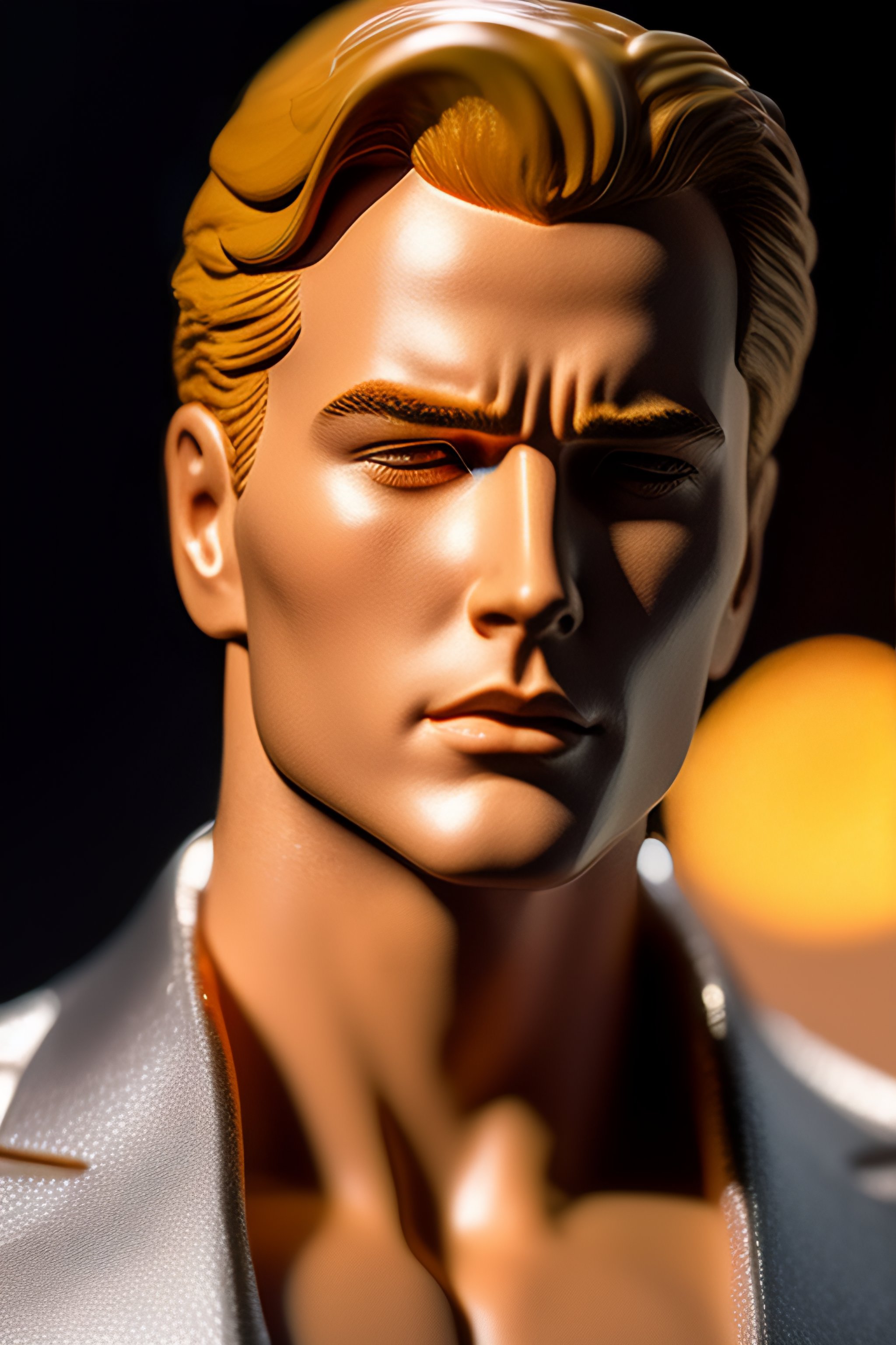 Lexica - Hot toys figurine of ken doll crying with tears, realistic, up ...