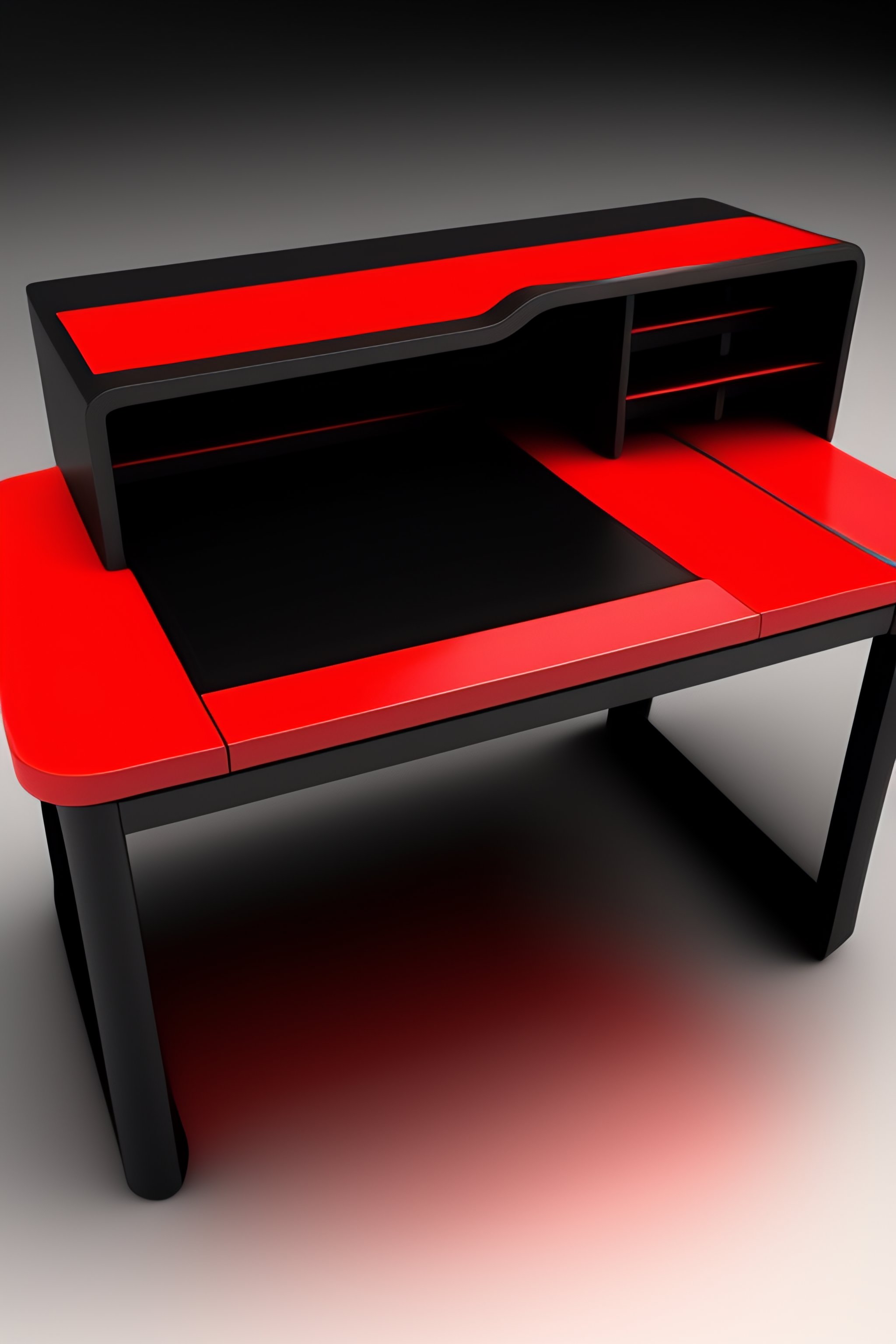 Lexica - Desk modern color red and black gamer