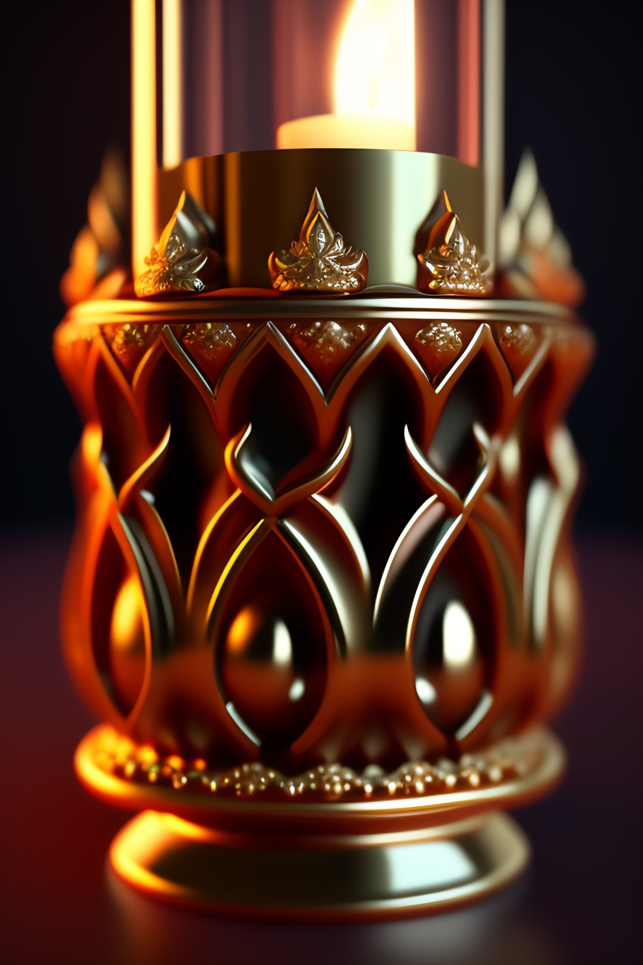 Lexica - Beautifully intricated wax carving of a pillar candle, octane ...