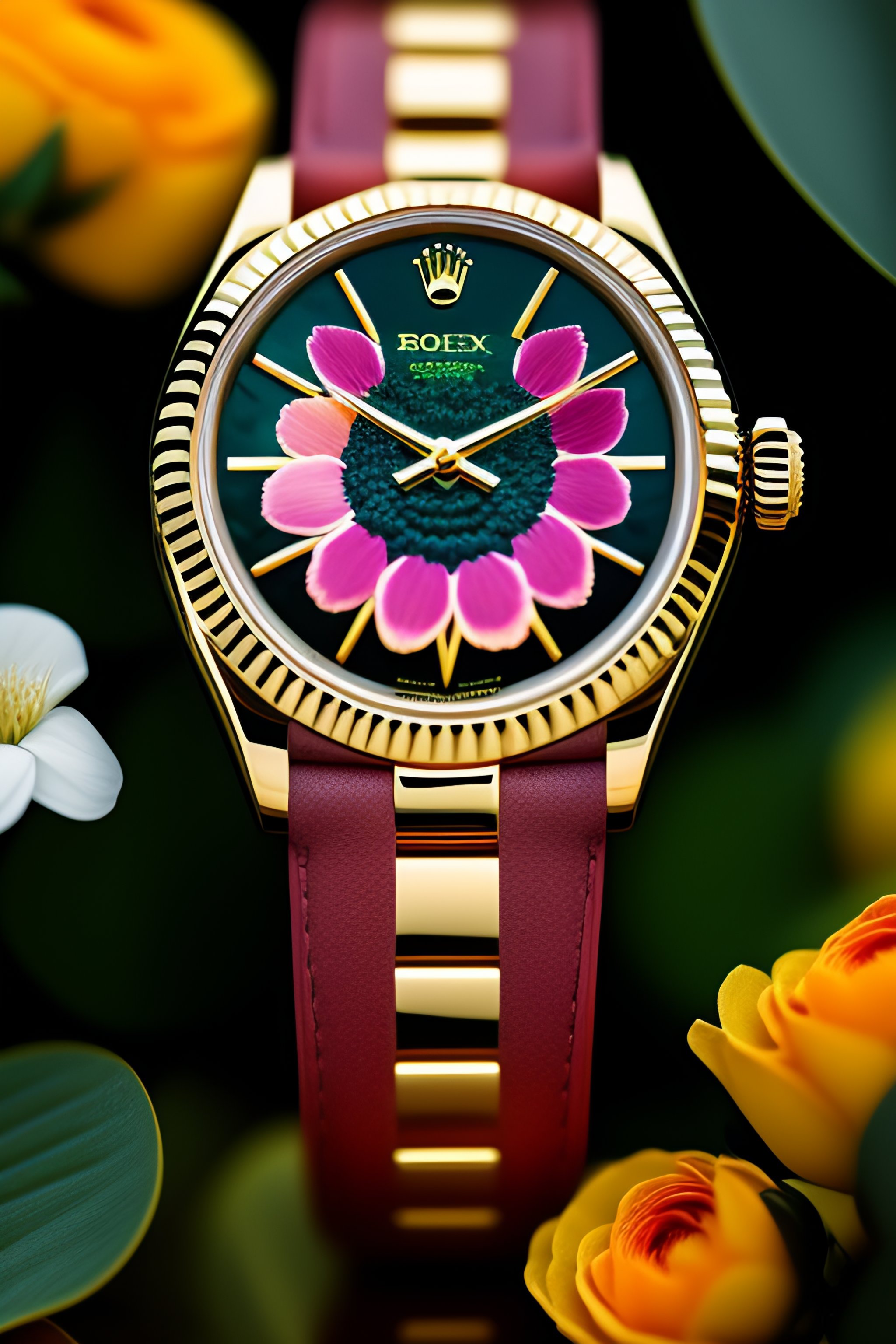 Lexica - Rolex with a flower clock face