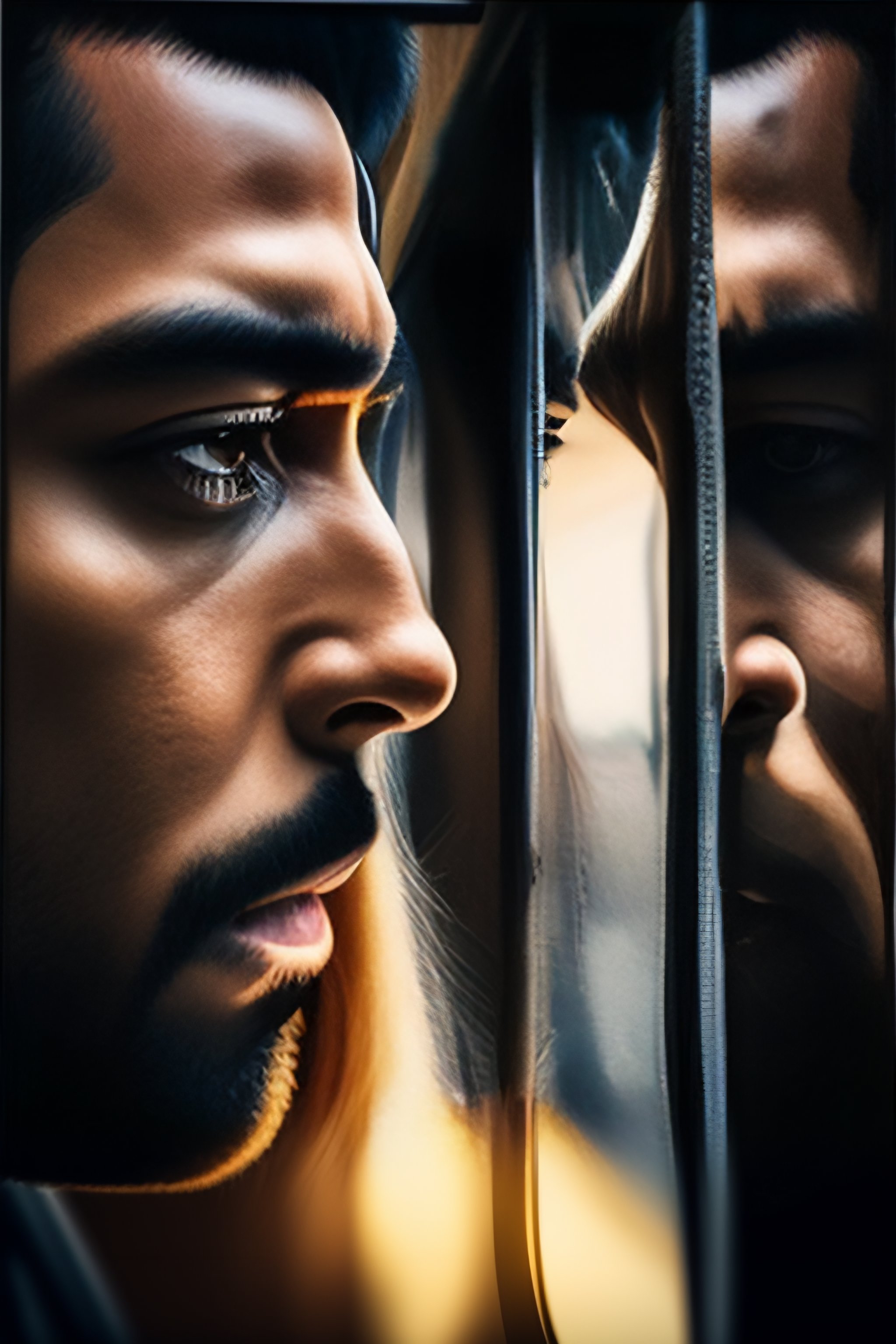 Lexica - Man looking in mirror and seeing a monster reflection