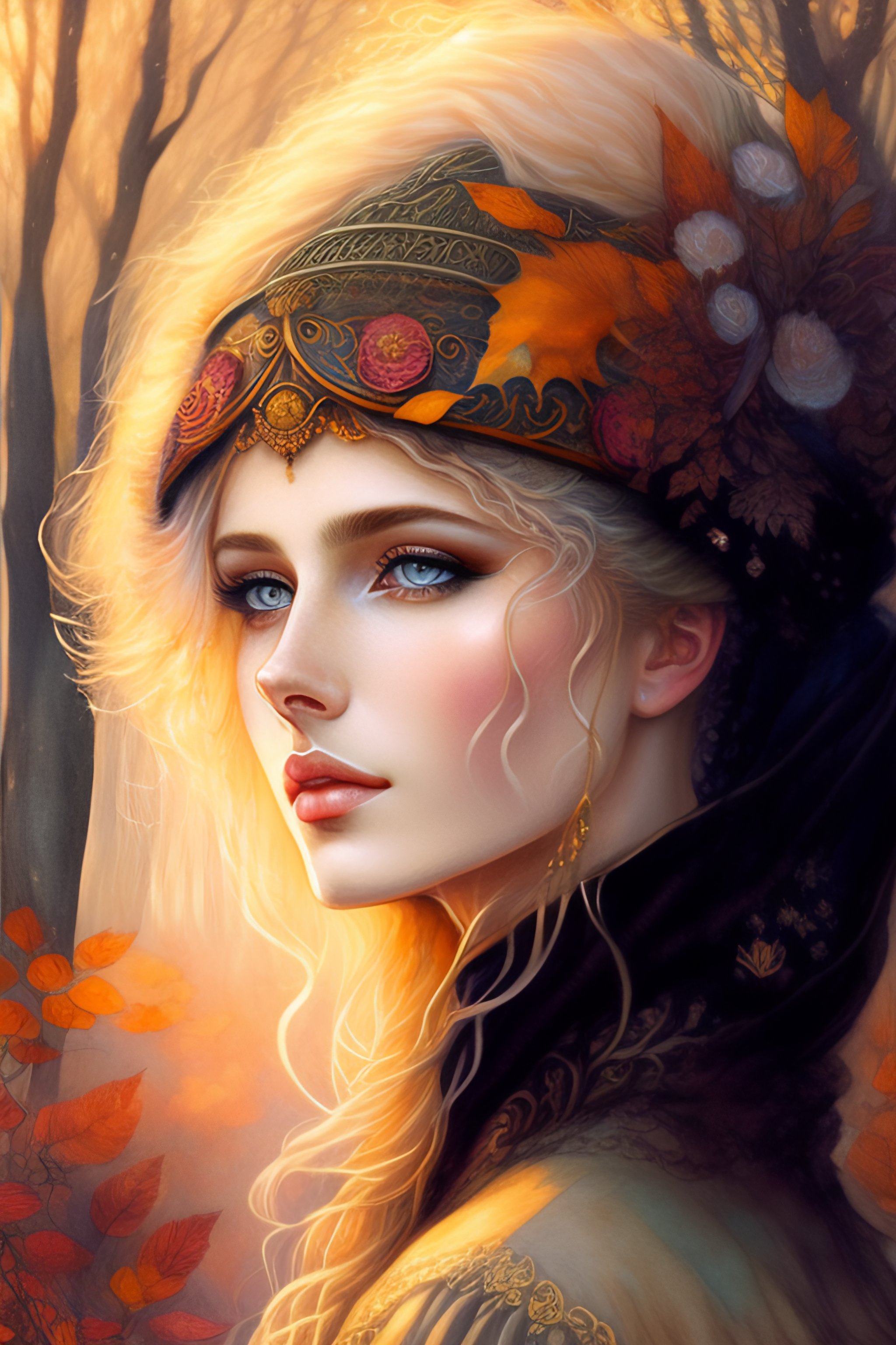 Lexica - Portrait of a pretty girl, messy blonde hair, full face ...