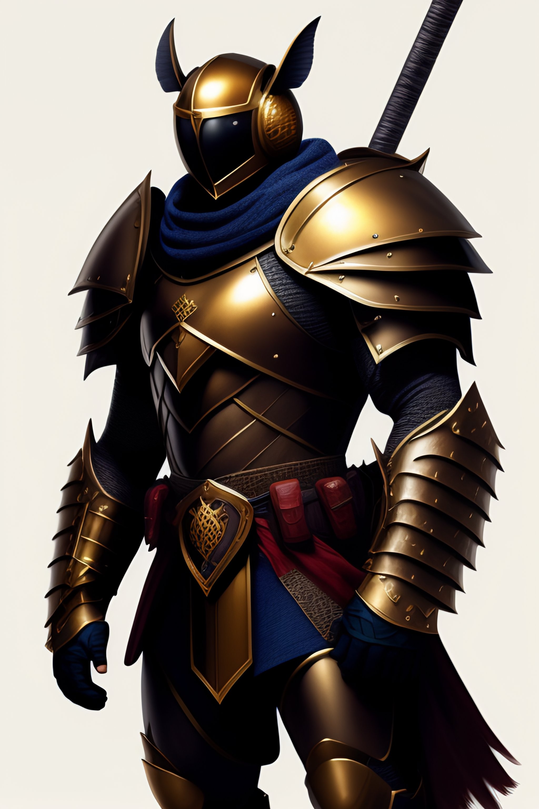 Lexica - Knight bee with body armor angry face drawing