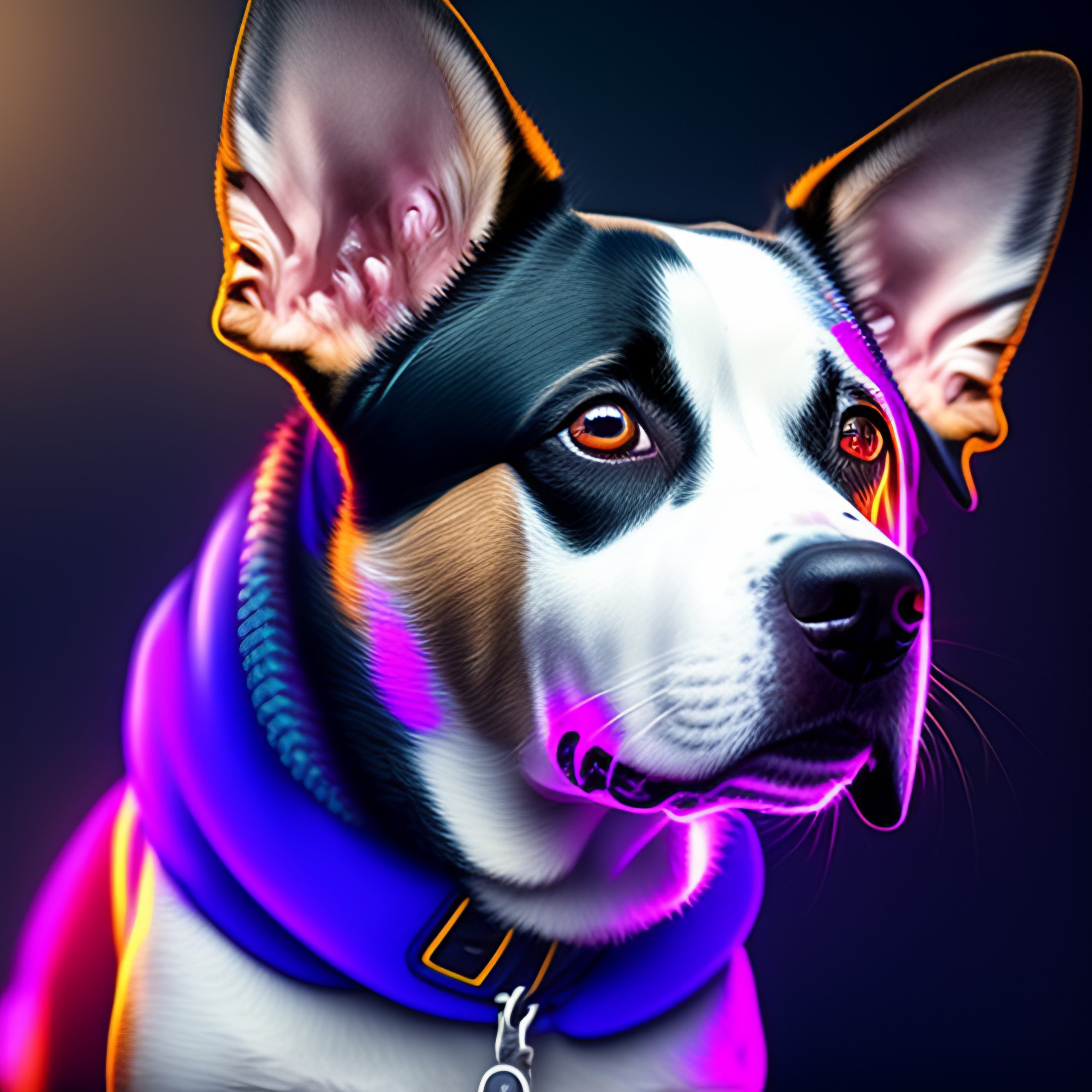 Lexica - A cyberpunk dog gamer