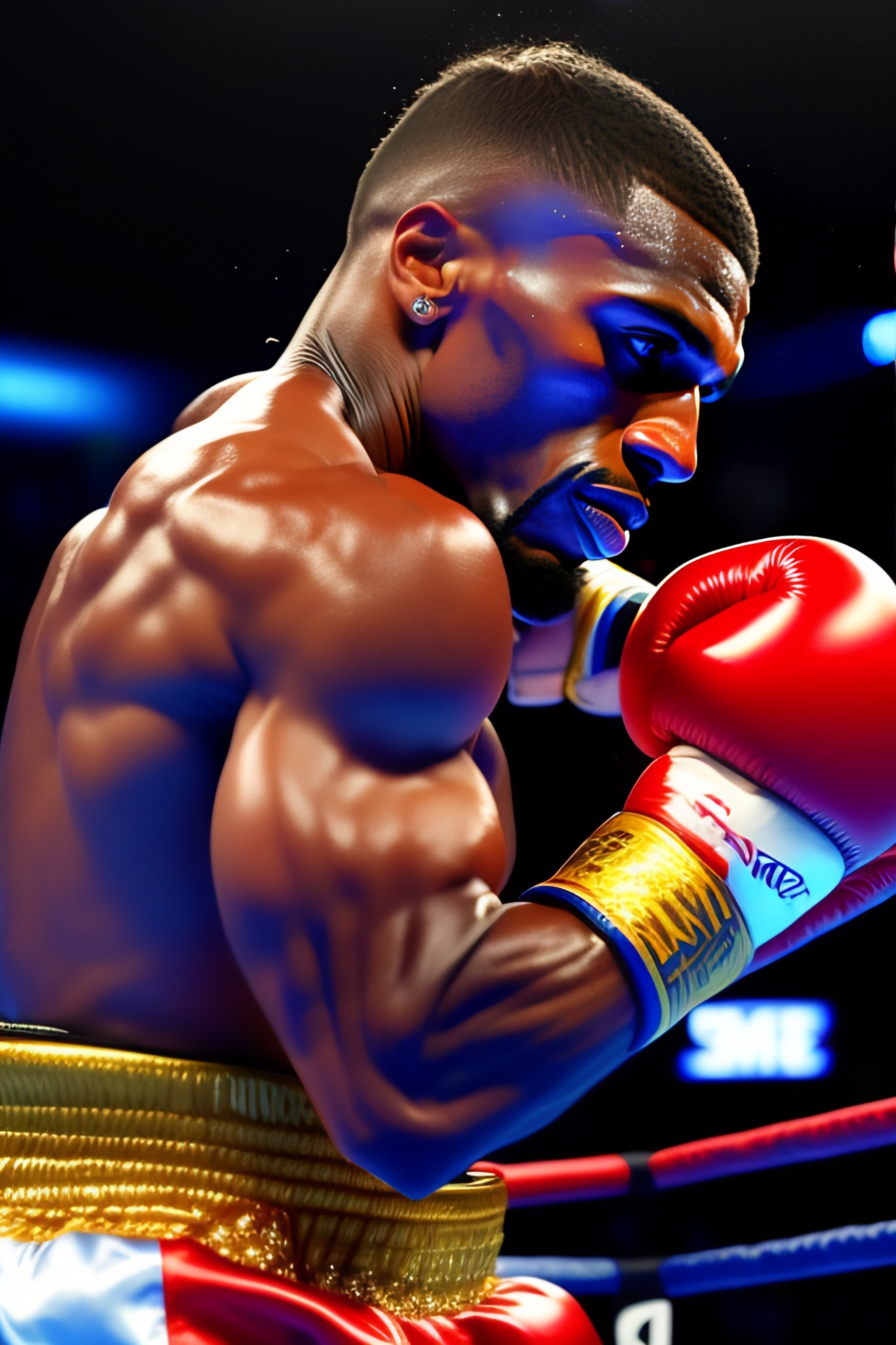 Lexica - Vasiliy lomachenko fighting floyd mayweather in a boxing ring