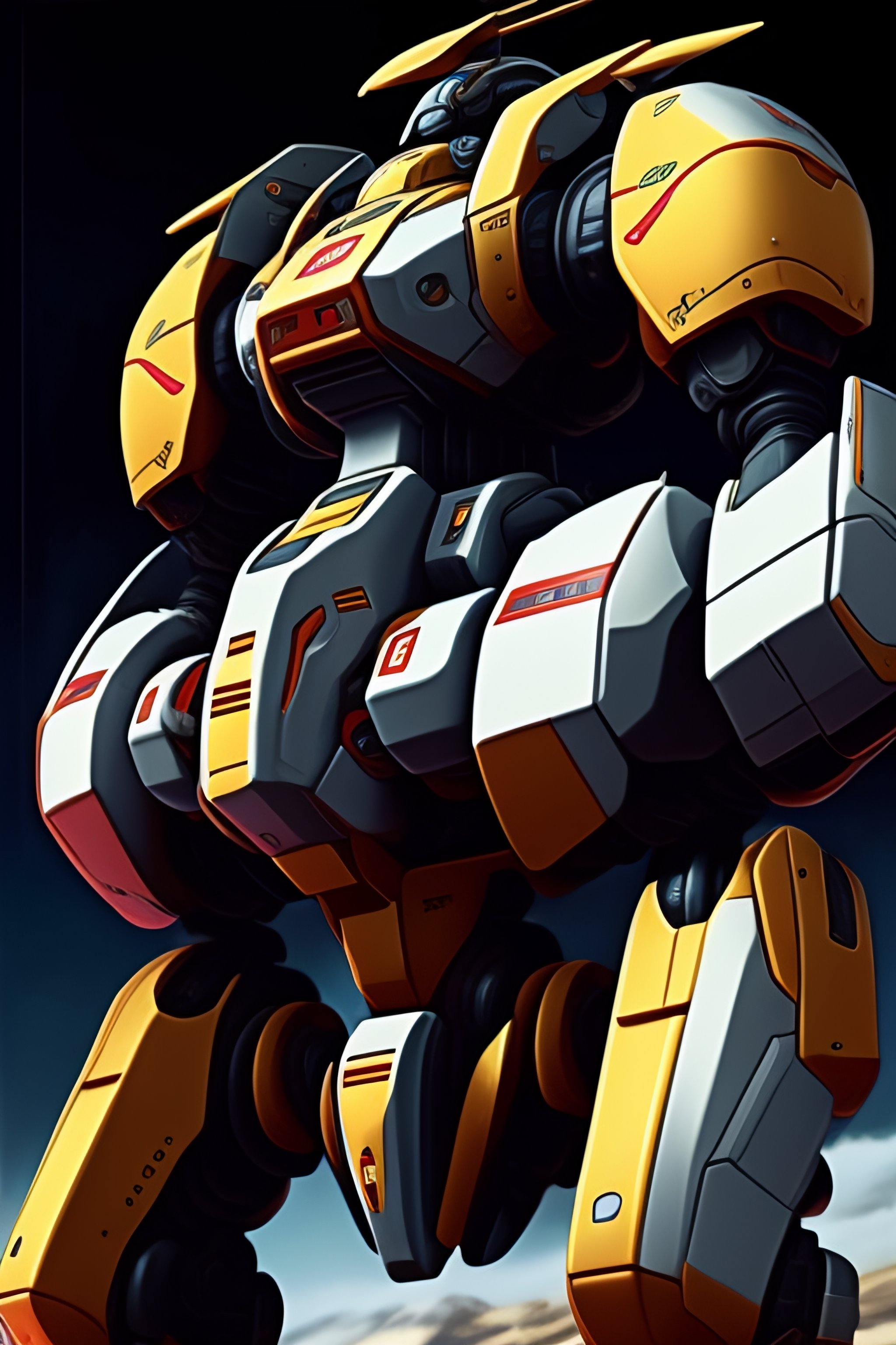 Lexica - Giant mobile armor neo zeon blueprint highly detailed