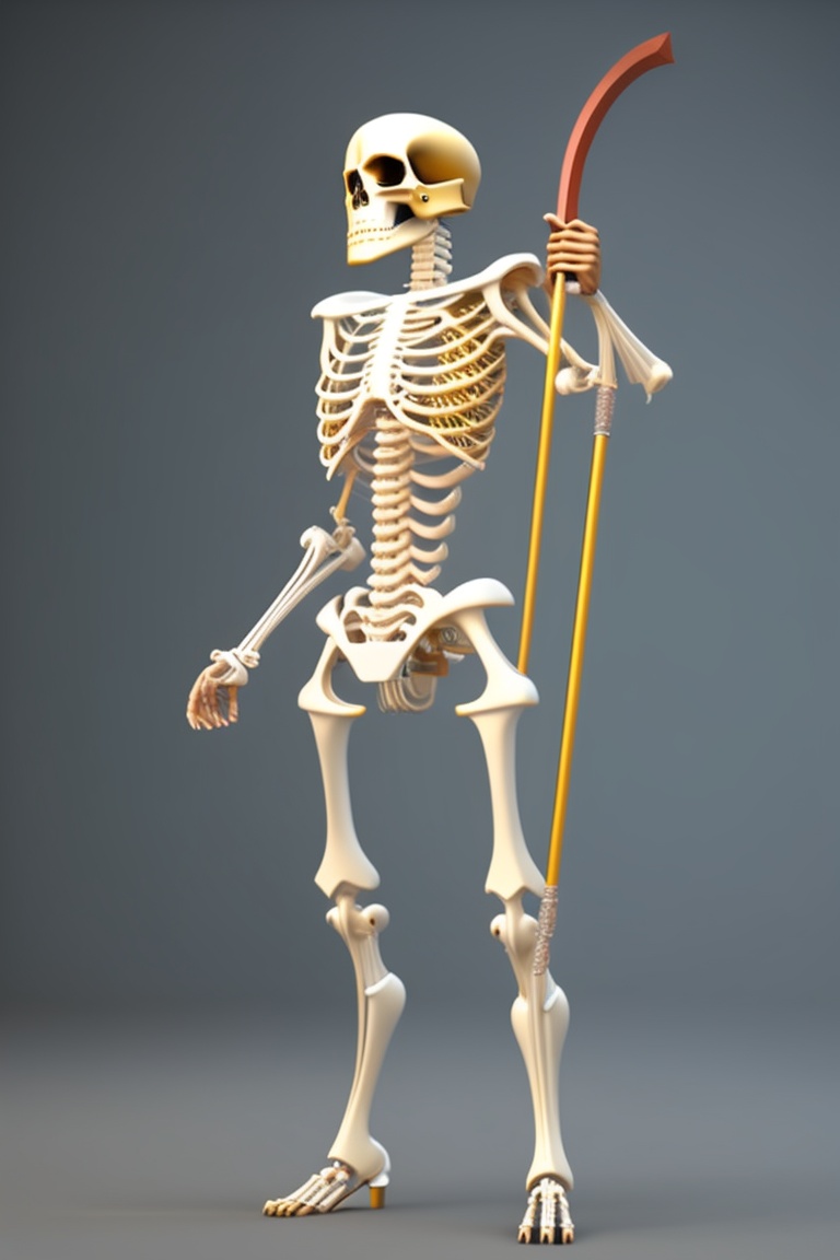 Lexica - Human skeleton, holding bow,, realistic, 3d render, v-ray ...
