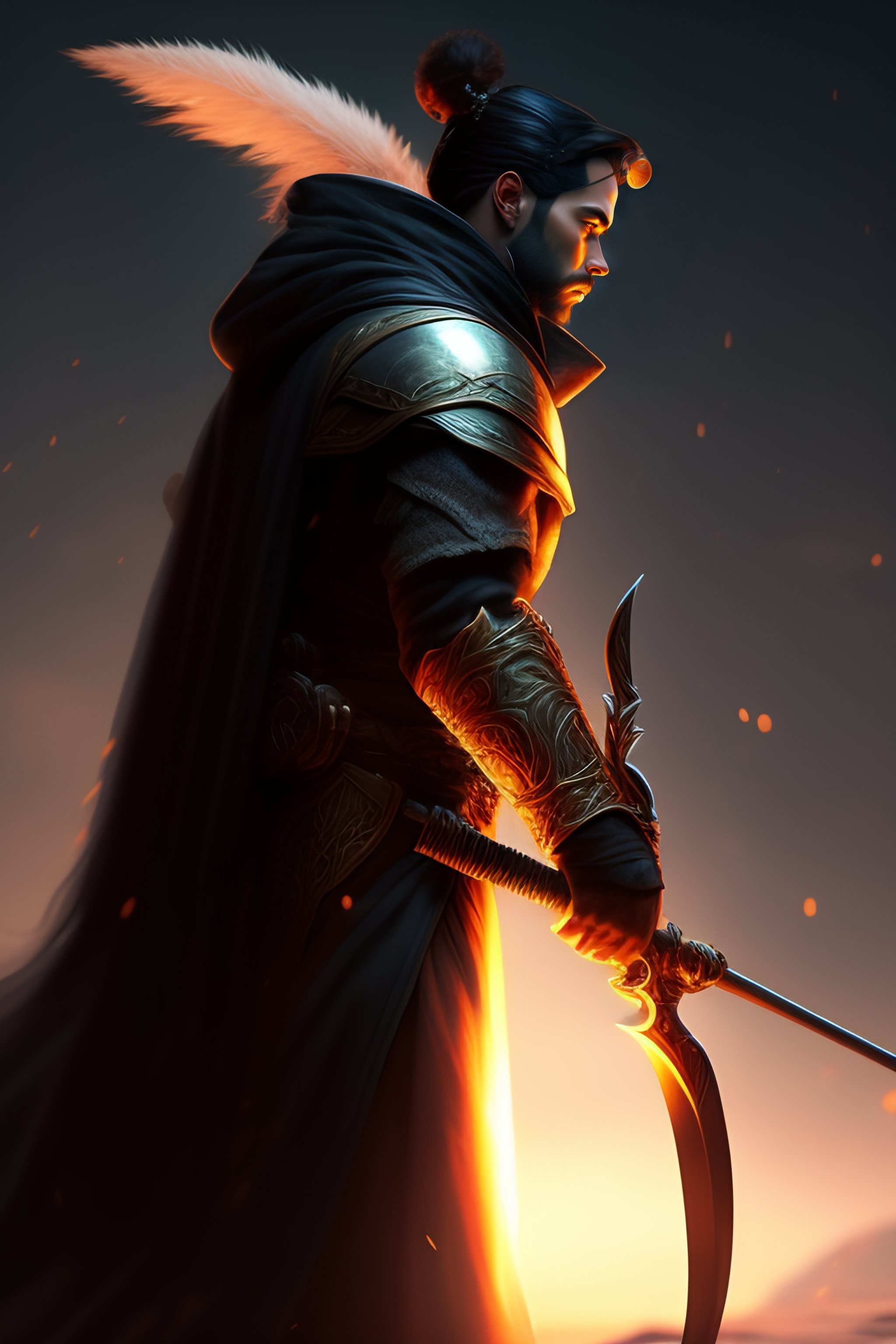 Lexica - A faceless hunter holding a bow, cinematic and atmospheric ...