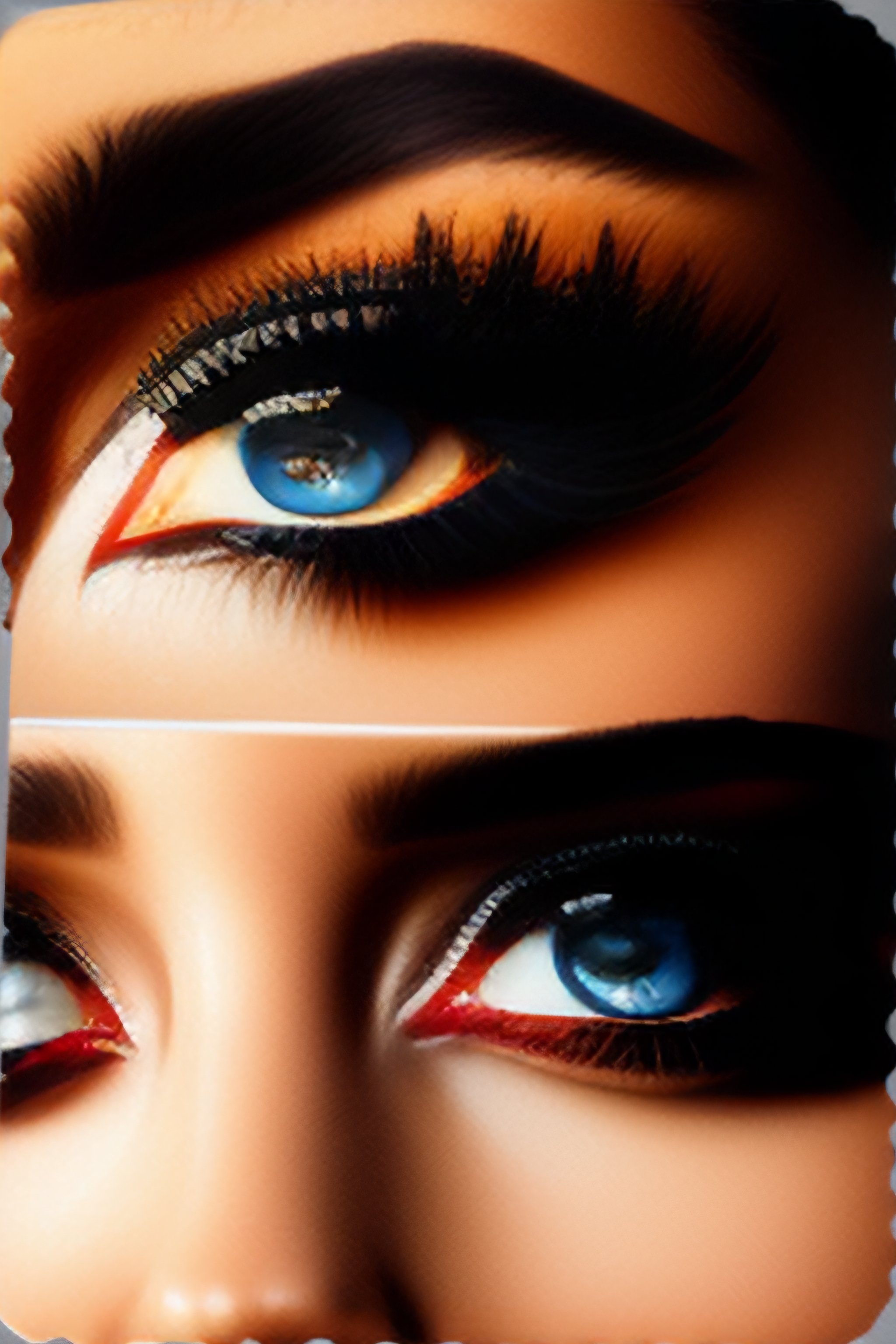 Lexica - Set of eyes snowflakes on eyelashes