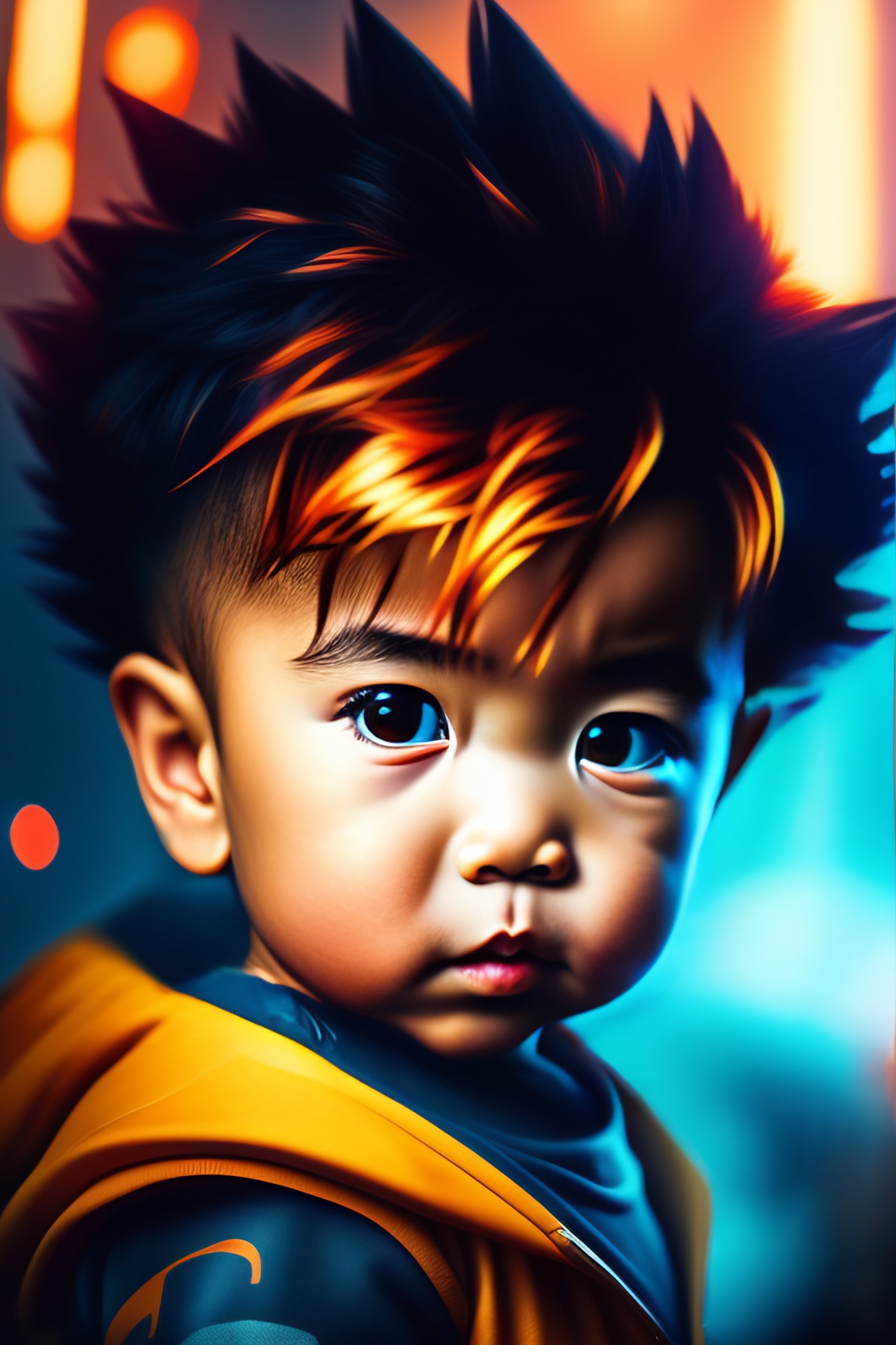 Lexica - Baby goku, blade runner style