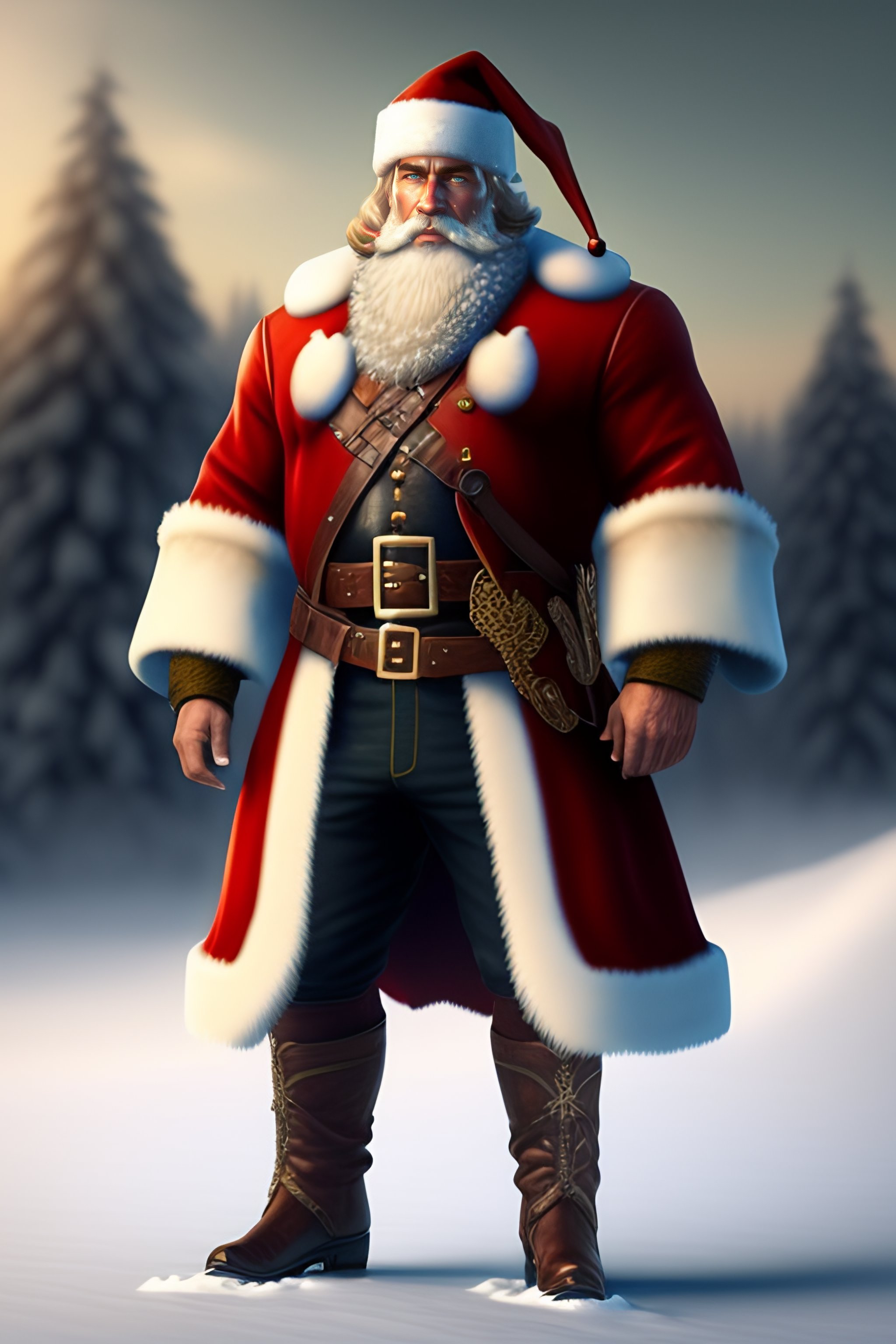 Lexica - Arthur Morgan of dressed up of santa claus