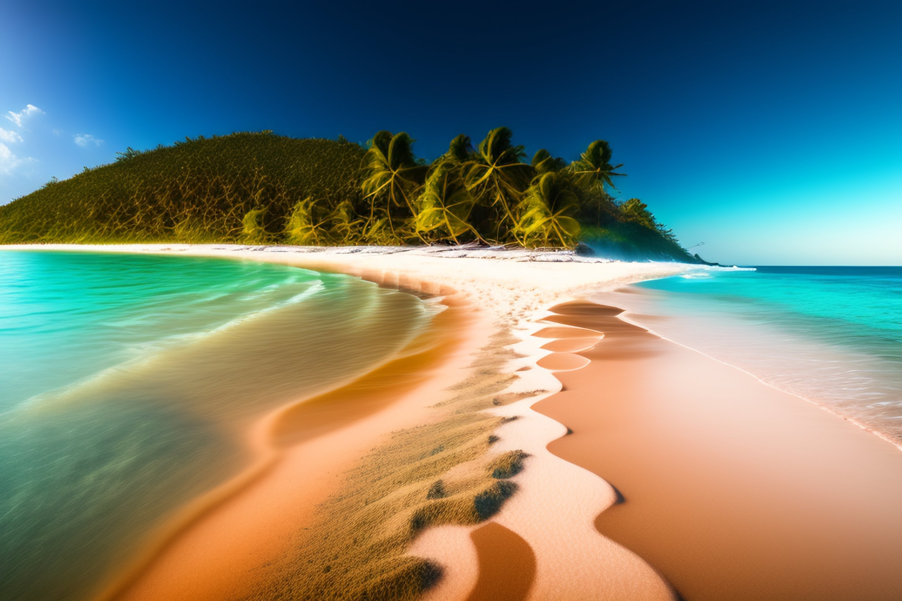Lexica - Summer vacation white sand beach with space for text coconut ...