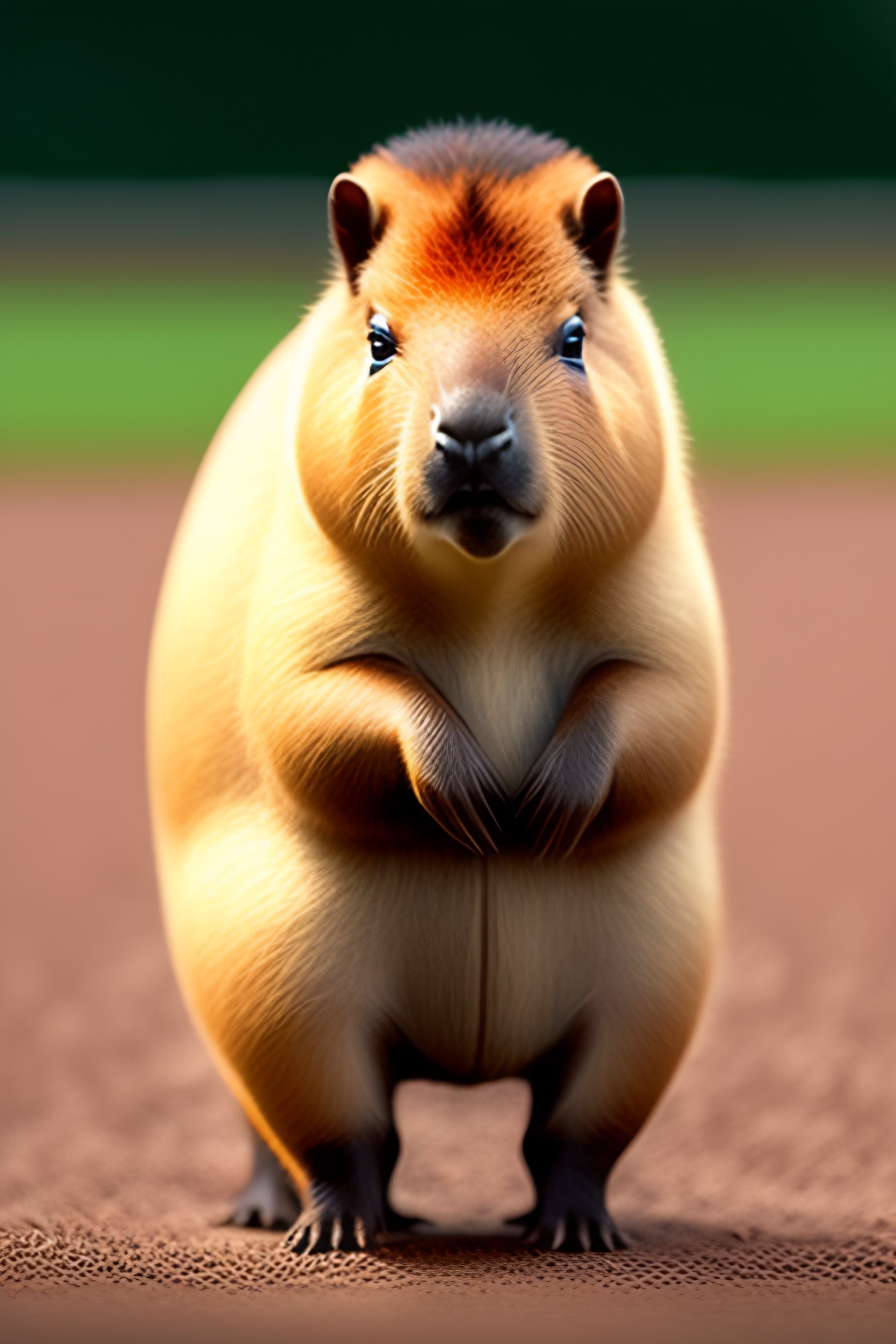 Lexica - Capybara with cristiano ronaldo hairstyle, a supreme tracksuit