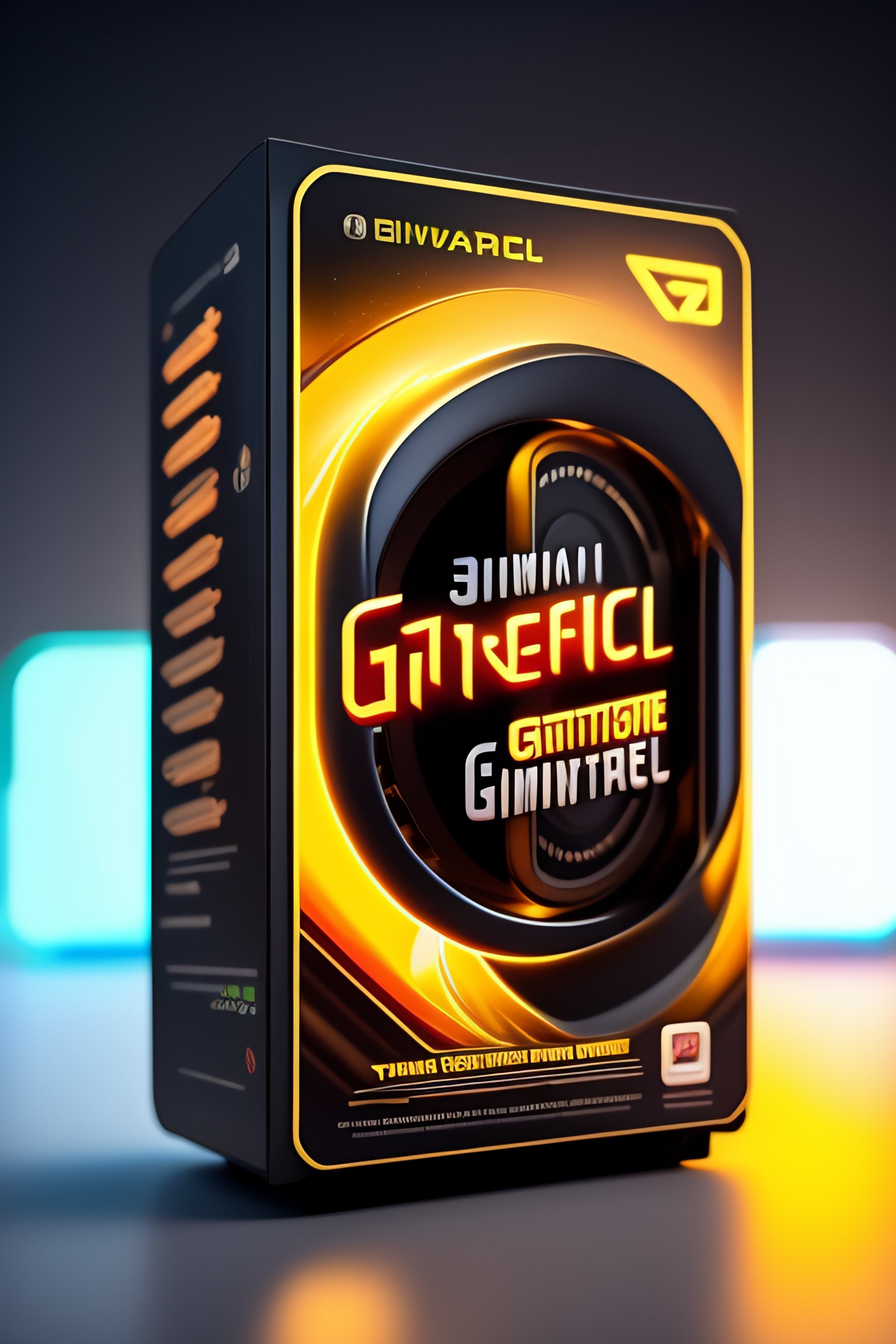Lexica - Cinematic Nvidia GeForce Gaming Cereal Box, in a futuristic ...