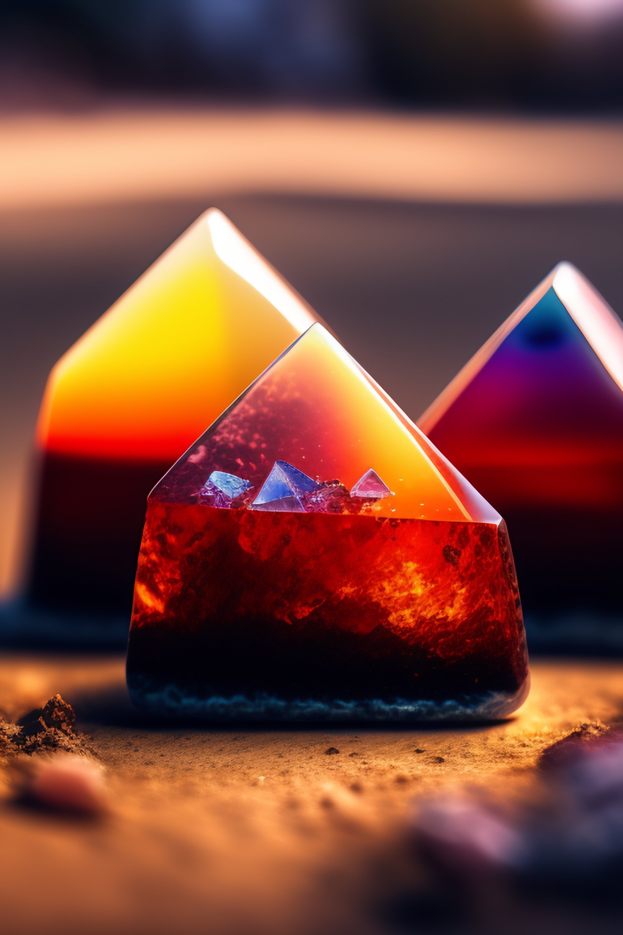 Lexica - 3 crystals laying on the ground