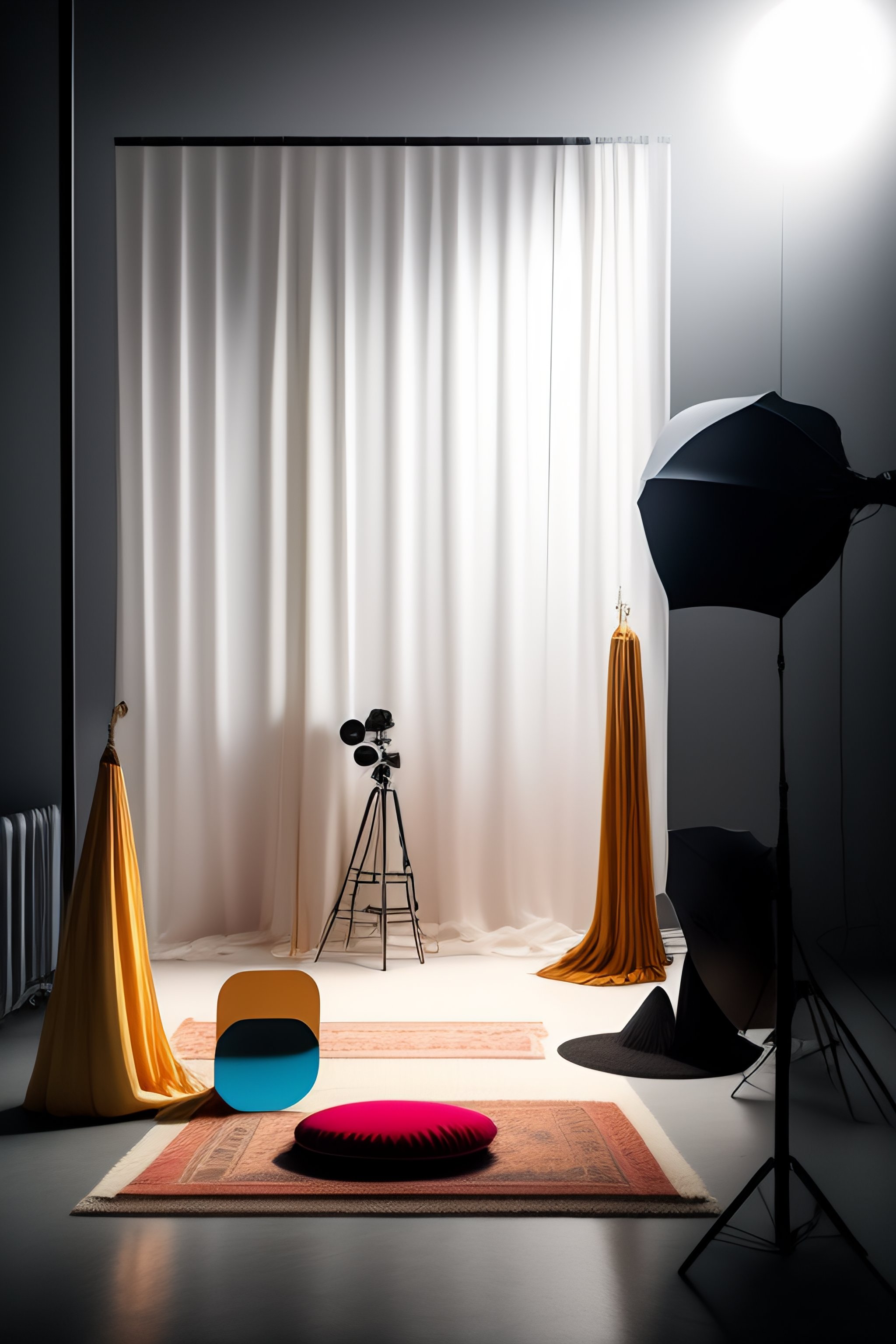 Lexica - Editorial photoshoot setup of different items that are related ...