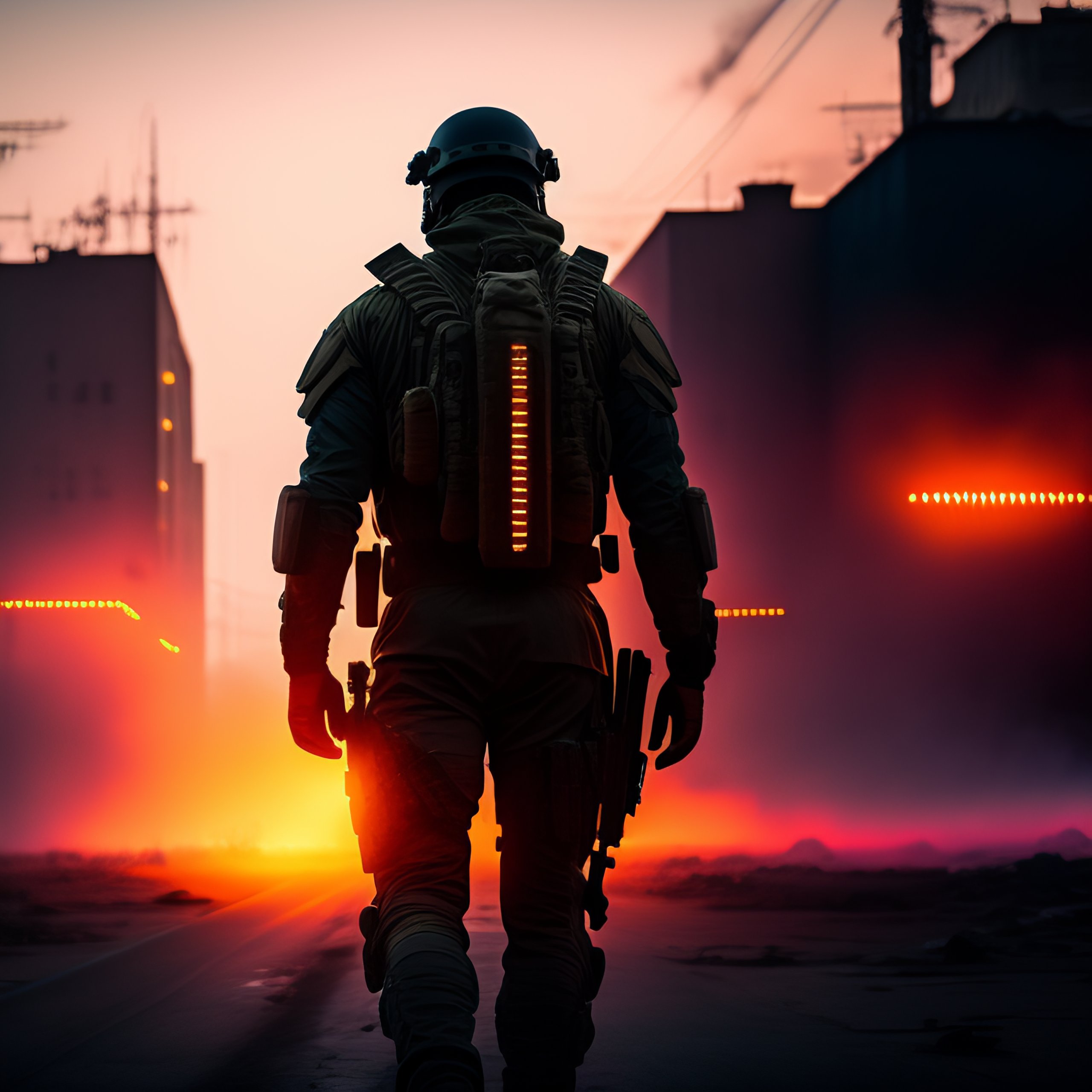 Lexica - War photography in post-apocalyptic streets of new-york, token ...