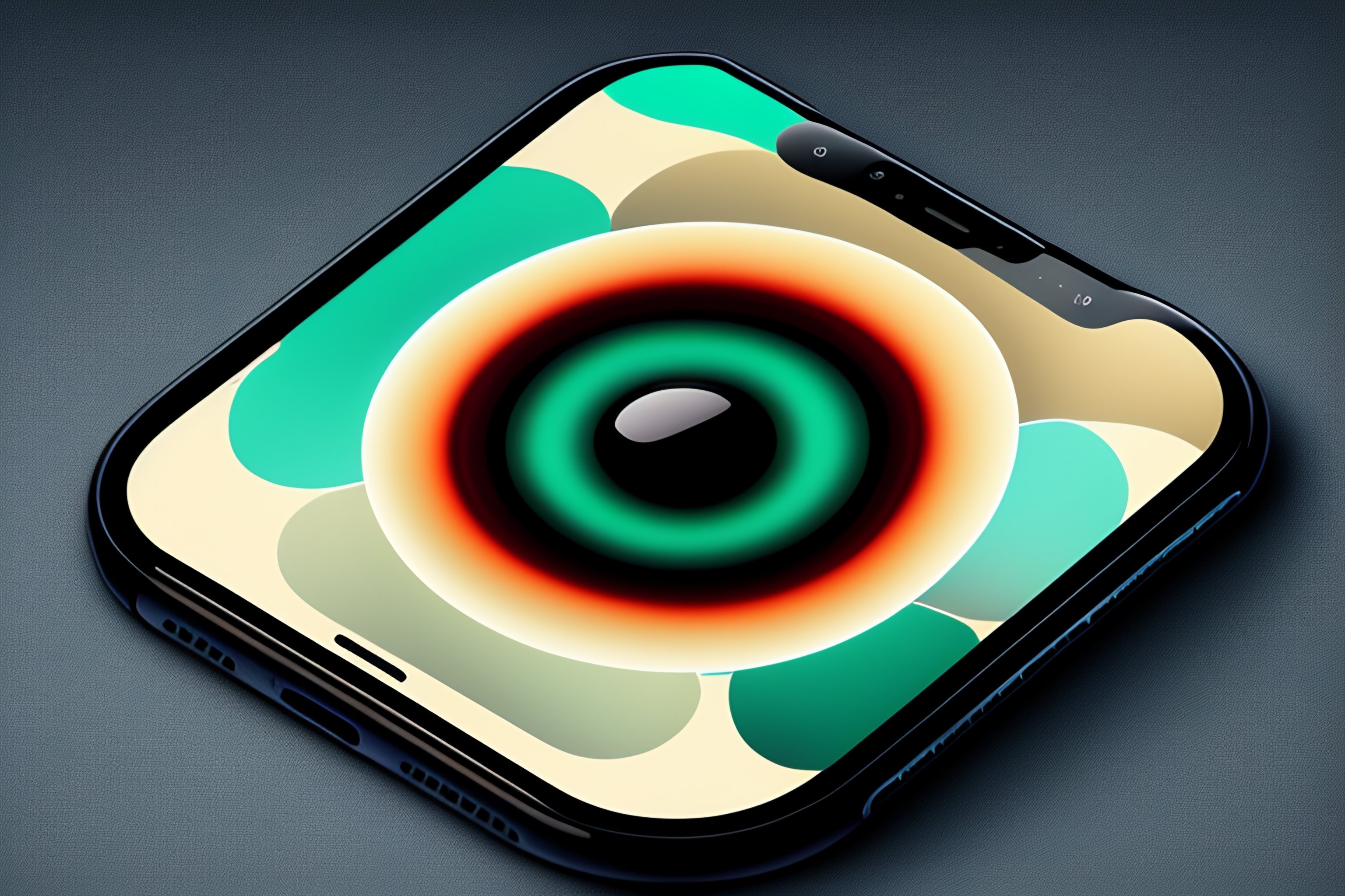 Lexica - 2D drawing of smartphone, eyeball on the center of the ...