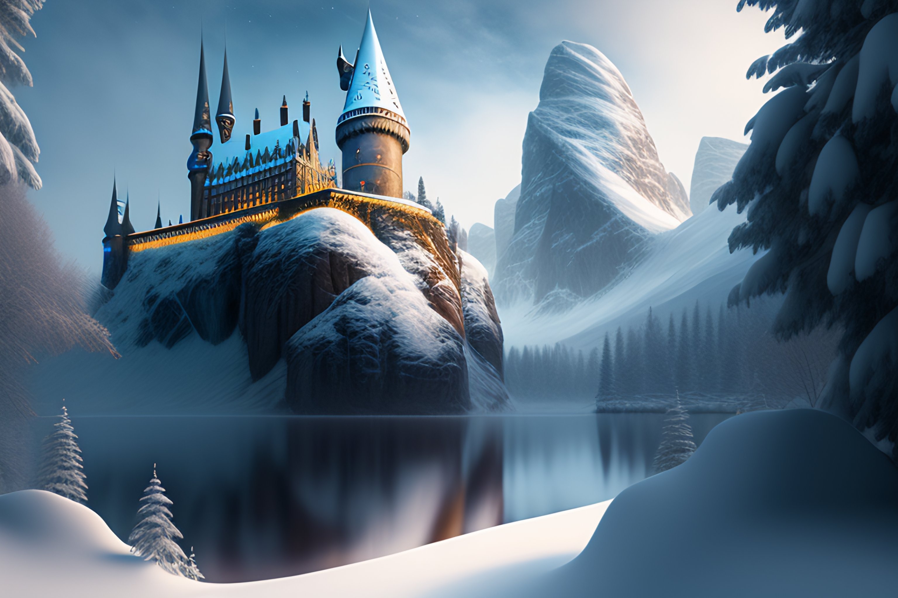 Lexica - A beautiful and highly detailed matte painting of a hogwarts ...