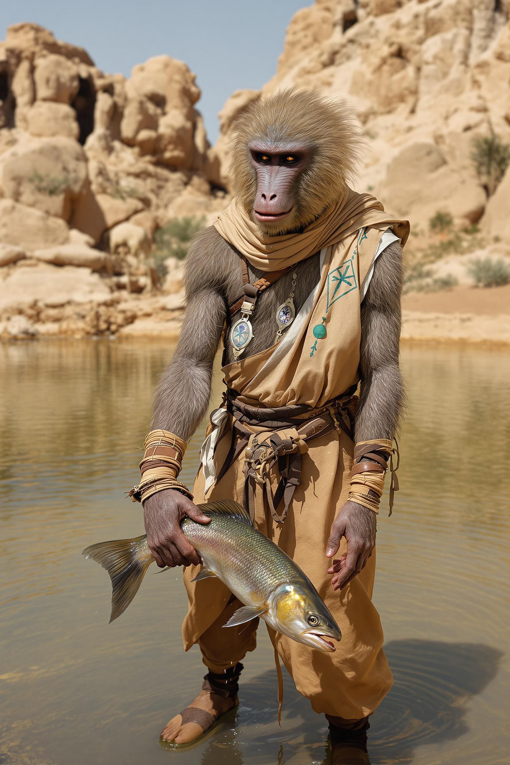 Lexica - A man, with the face of an ape and the body of a human ...