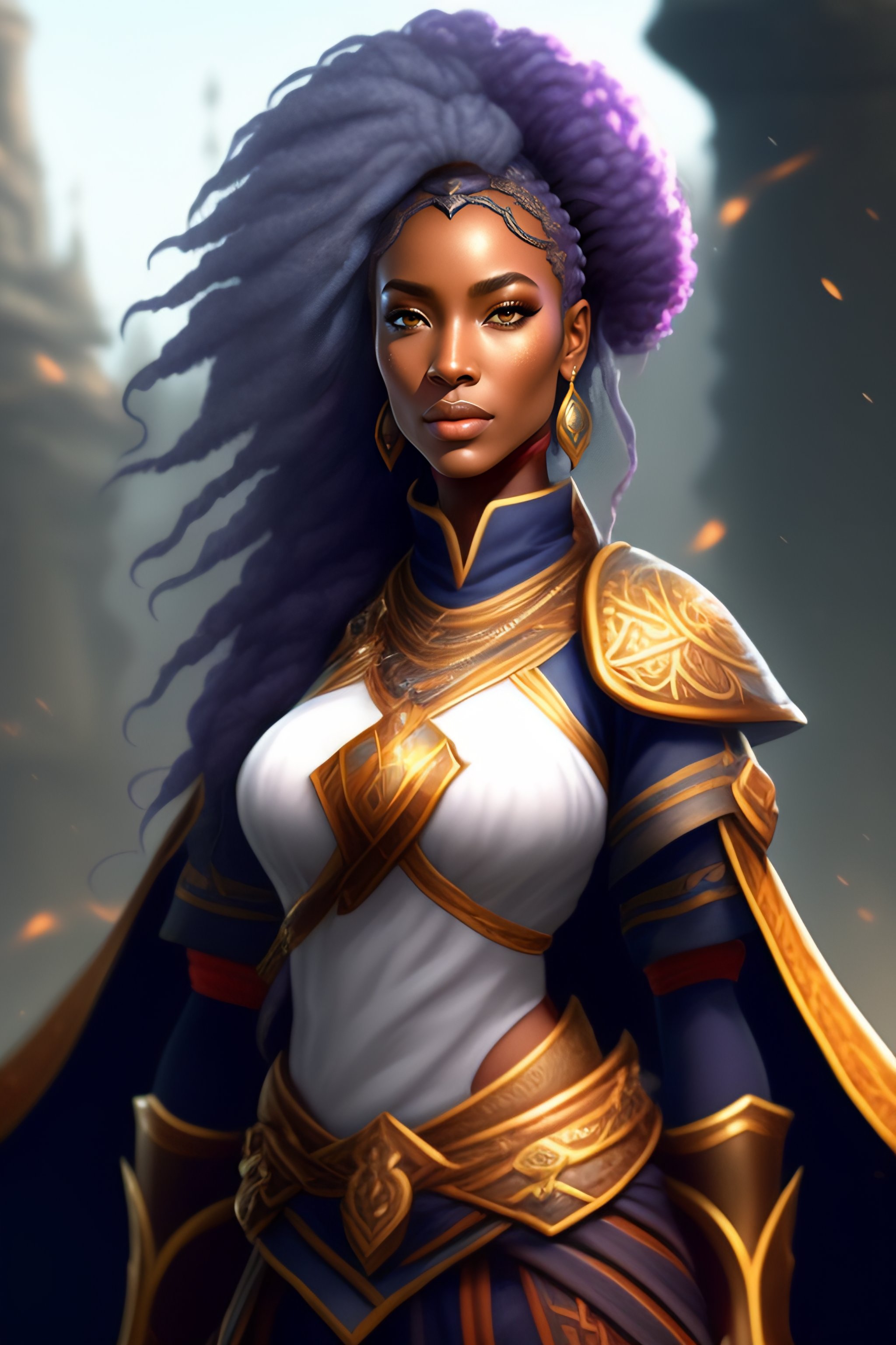 Lexica - Female air genasi cleric, tempest thunder lightning