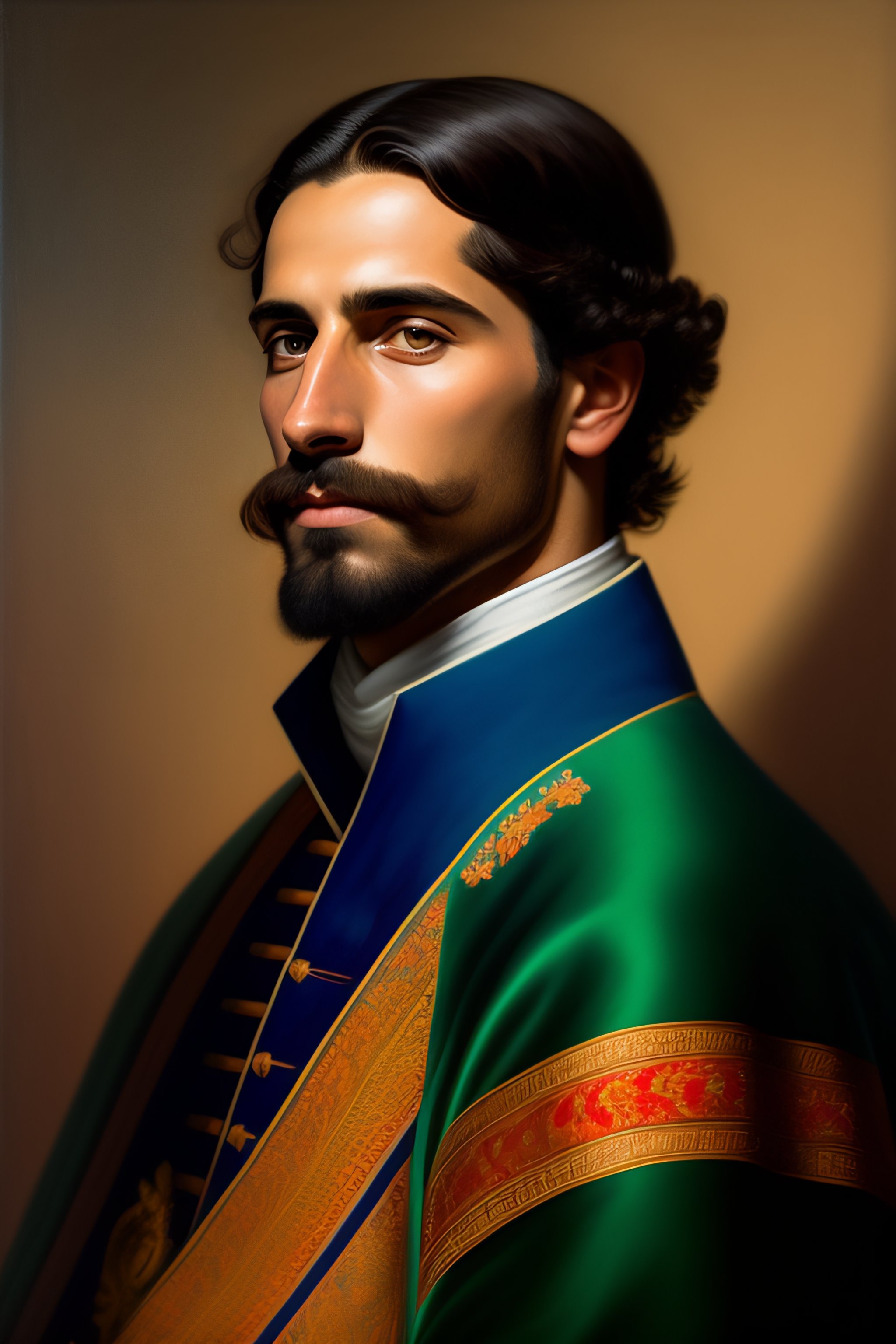 Lexica - Detailed portrait of a Spanish painted in the colors of his ...