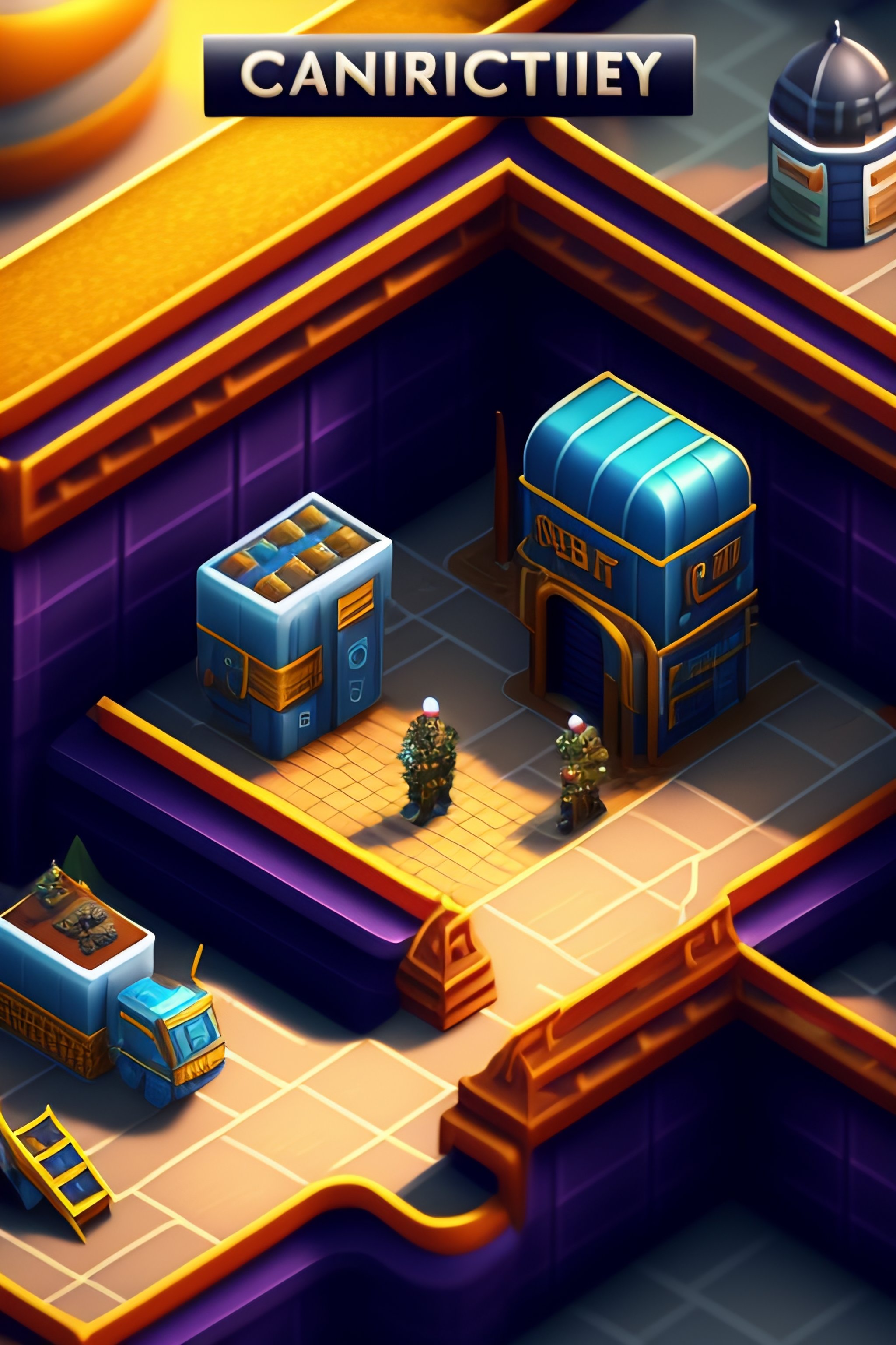 Lexica - Detailed isometric war factory, C&C, strategic game