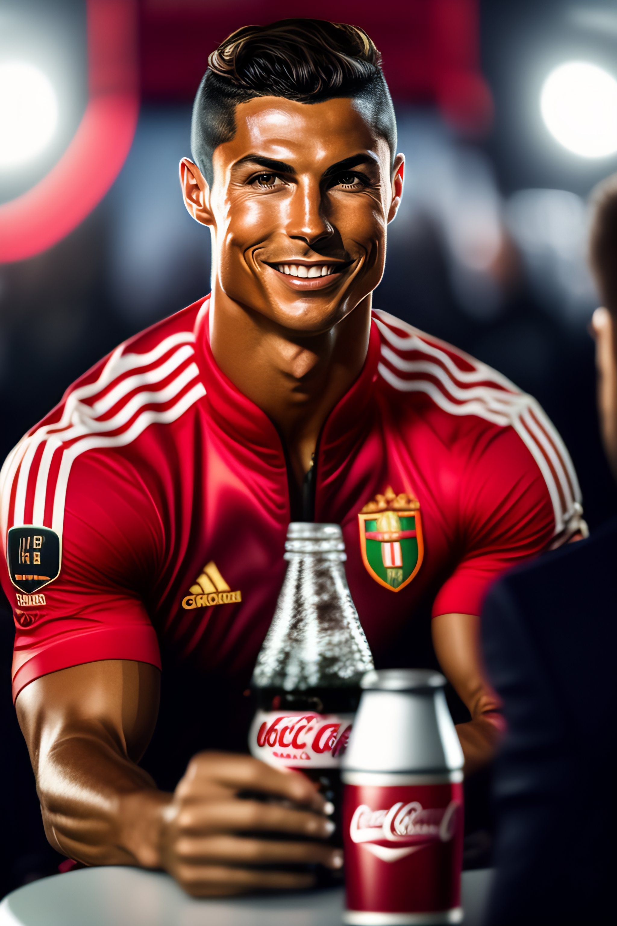 Lexica - Cristiano Ronaldo showing Coca-Cola in hand, 4k, Coca-Cola ...