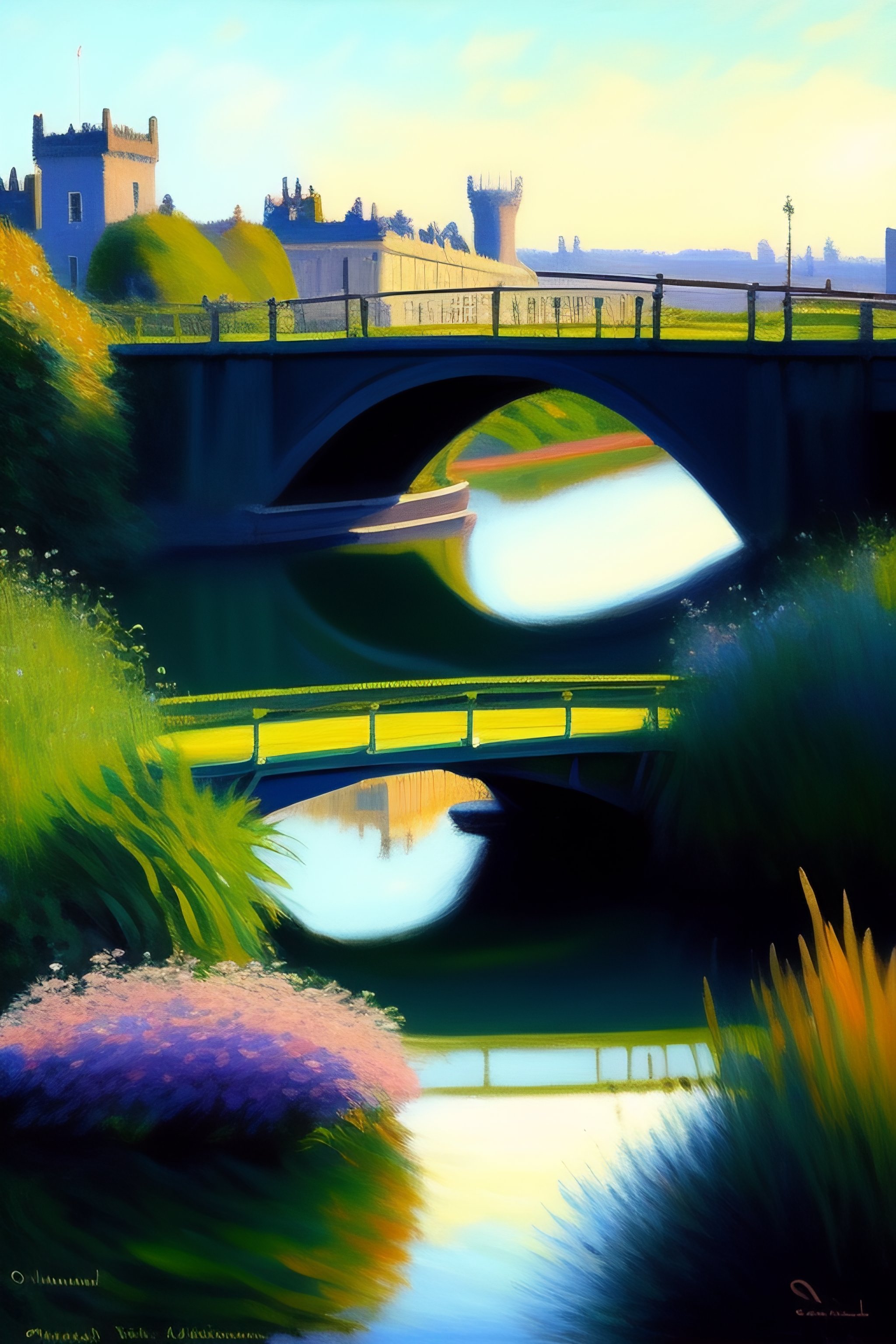 Lexica - Monet style painting of O'Connell bridge, Dublin