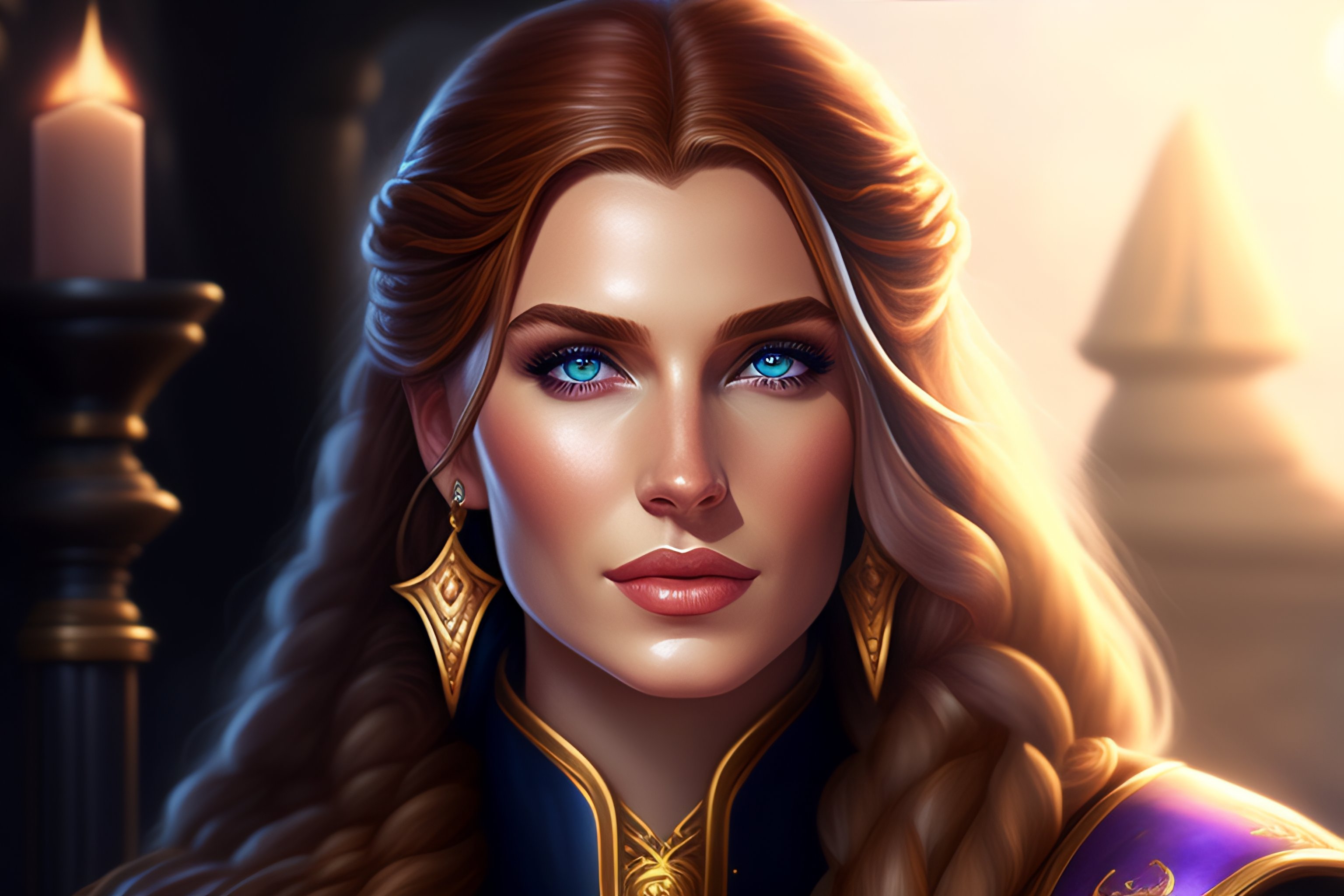 Lexica - Jaina proudmoore with marsala hair in a braid, bust, realistic ...