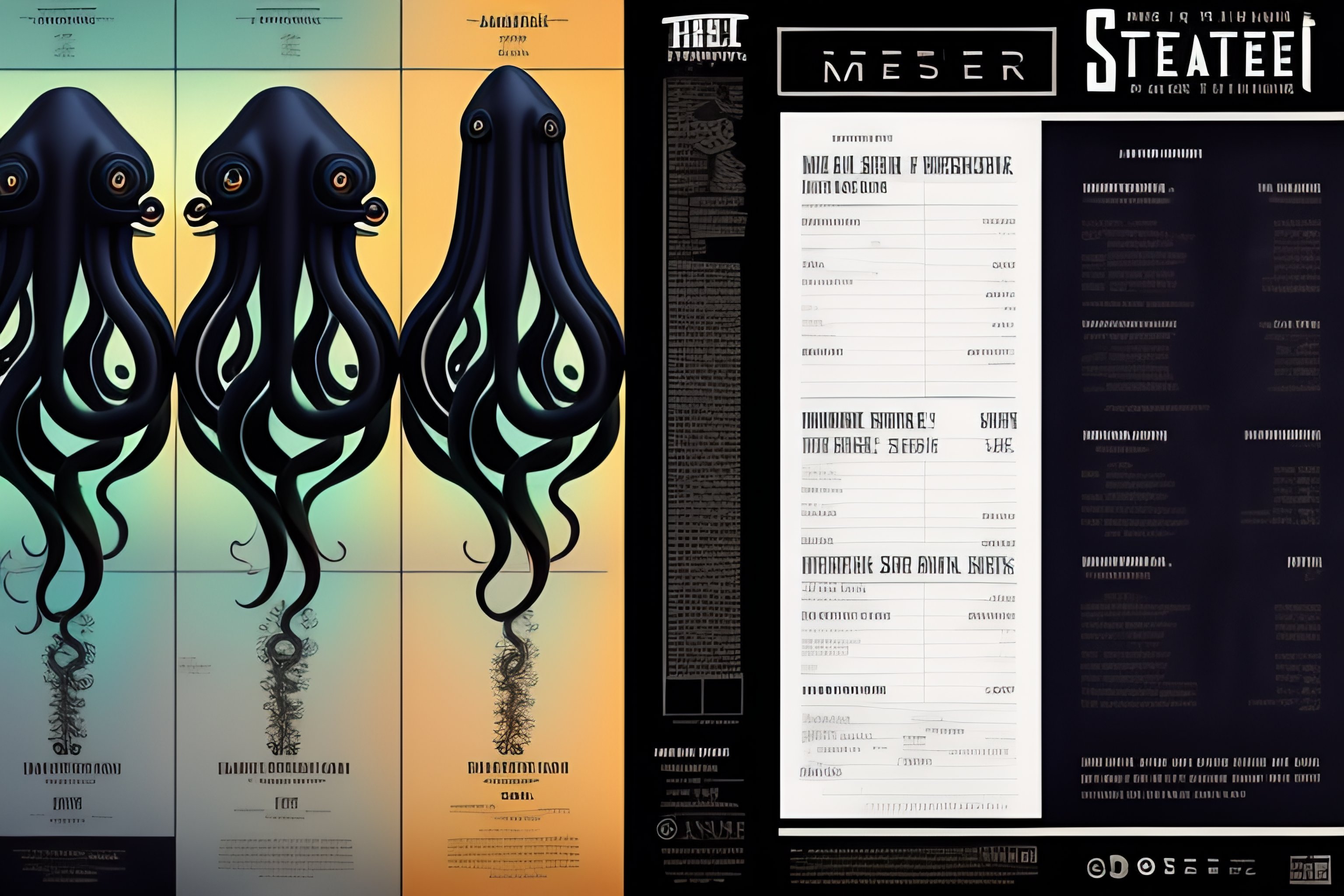 Lexica - Photo real tentacle monster model sheet t pose