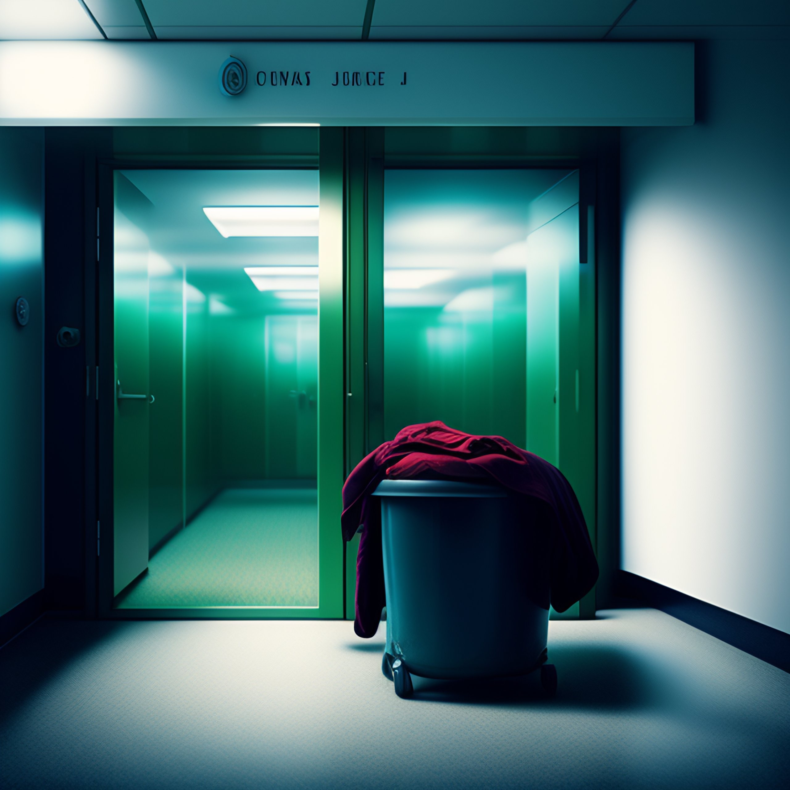 Lexica - Sleeping janitor - in janitor closet - 1970 era - office ...