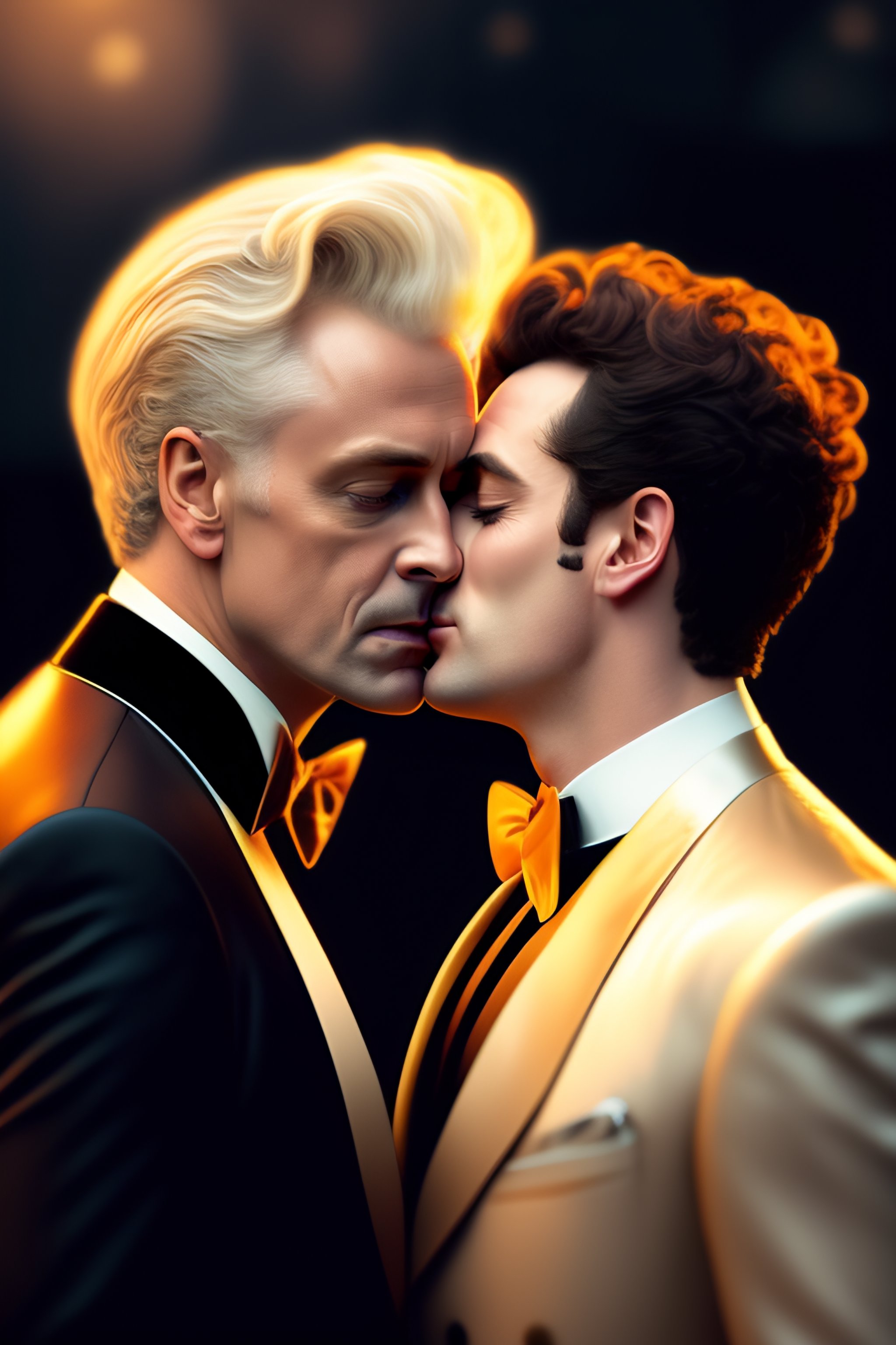 Lexica - Crowley and Aziraphale from Good Omens kissing