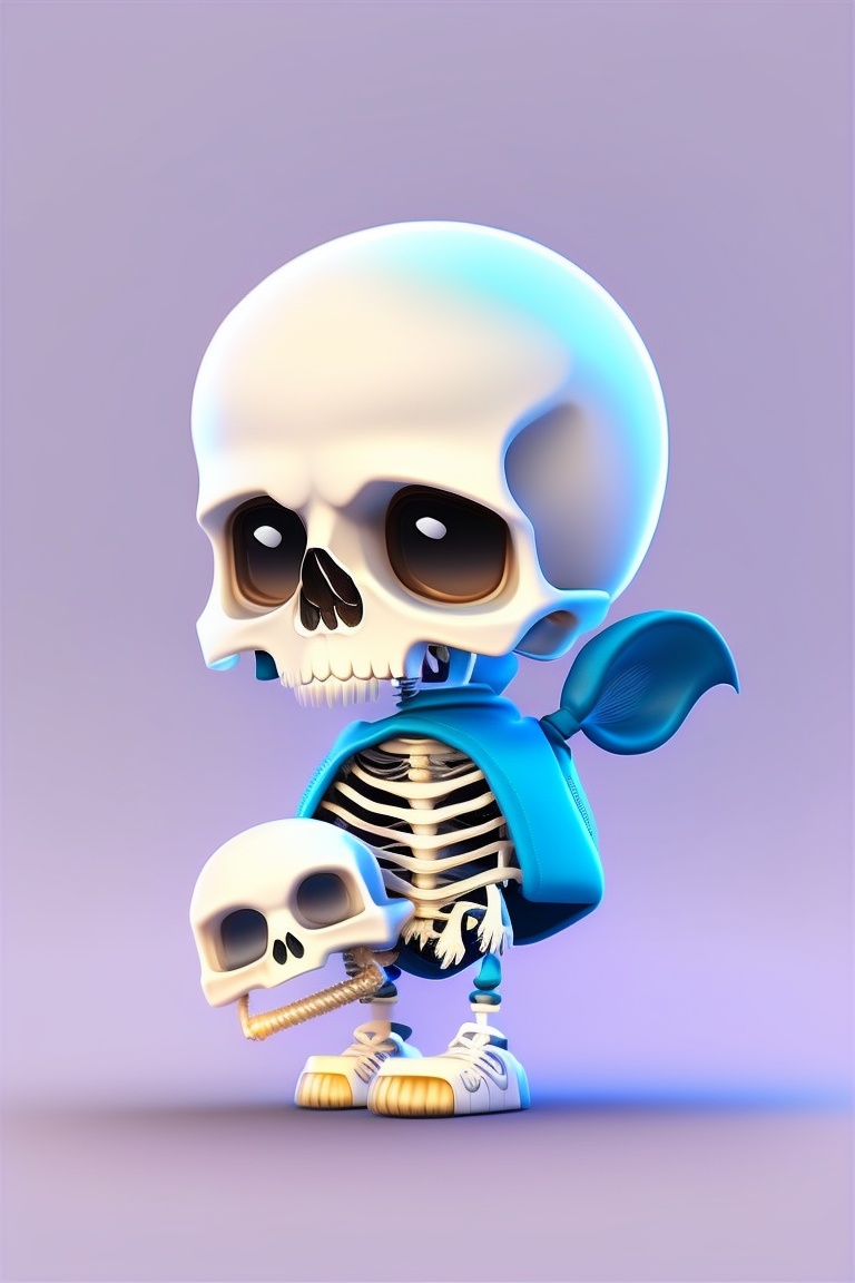 Lexica - Cute and adorable cartoon skeleton baby, bones, super cute ...